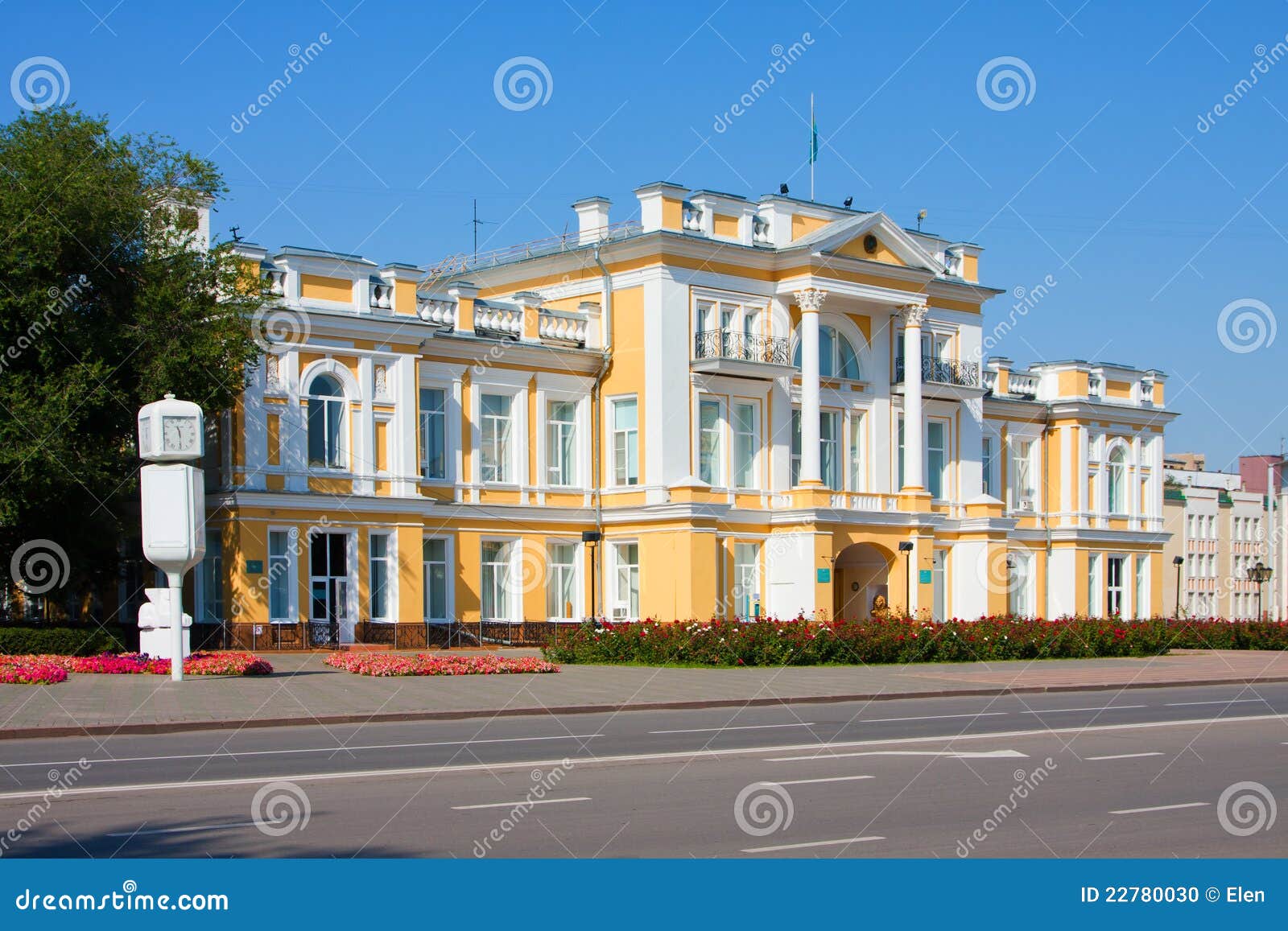 Building of Government in Uralsk Stock Photo - Image of city, tourism ...