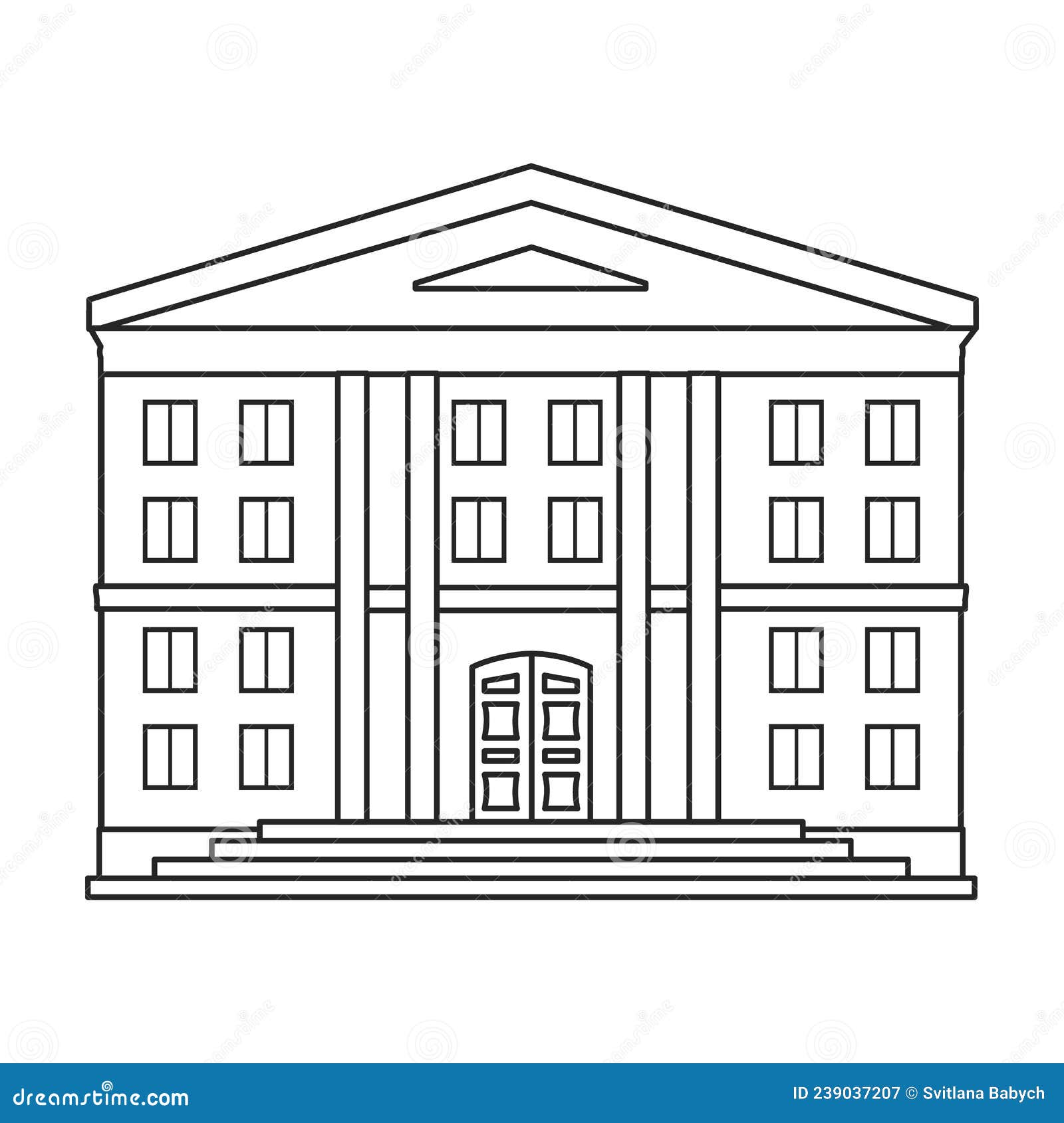Building of Government Vector Icon.Outline Vector Icon Isolated on ...