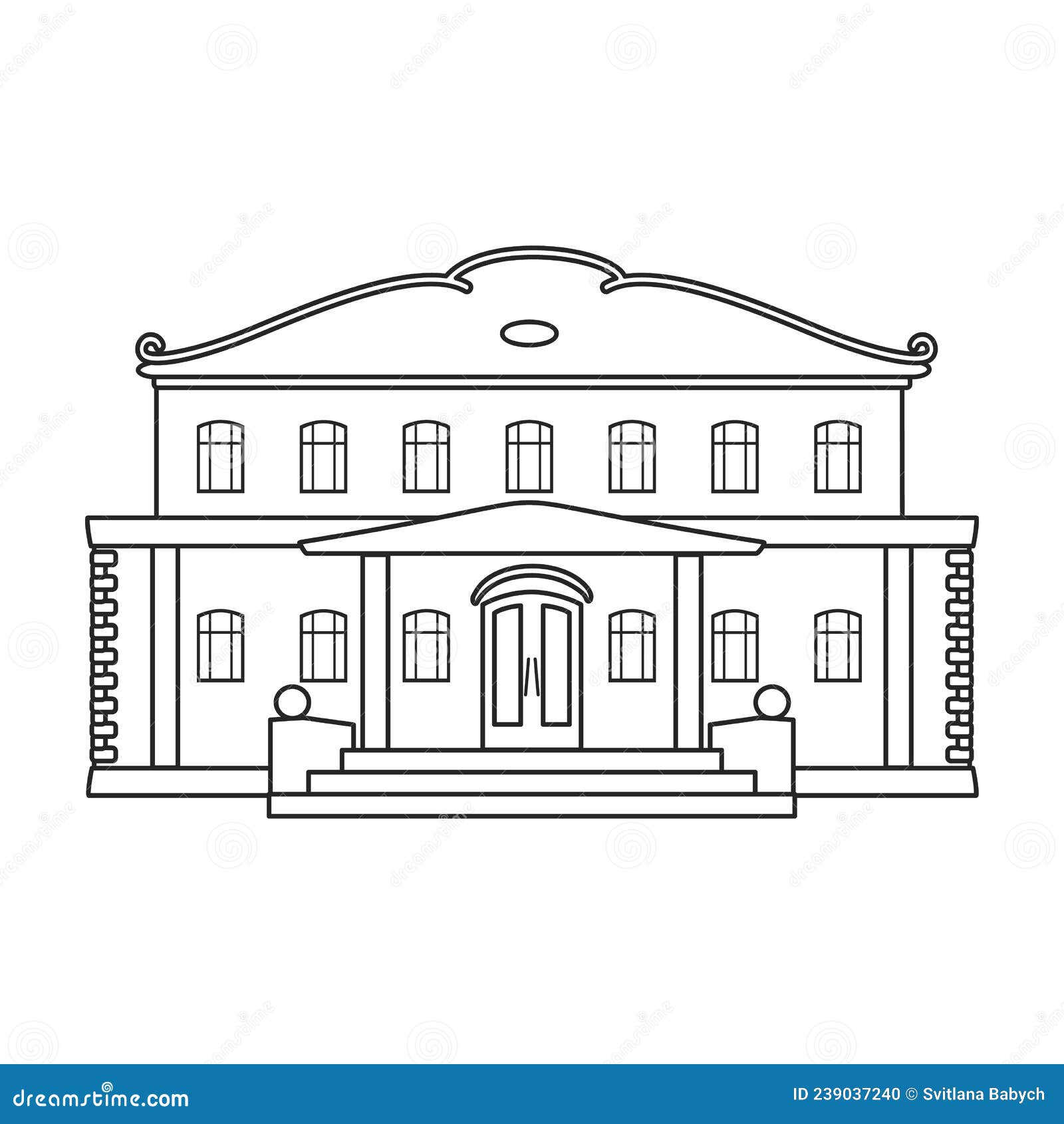 Building of Government Vector Icon.Outline Vector Icon Isolated on ...