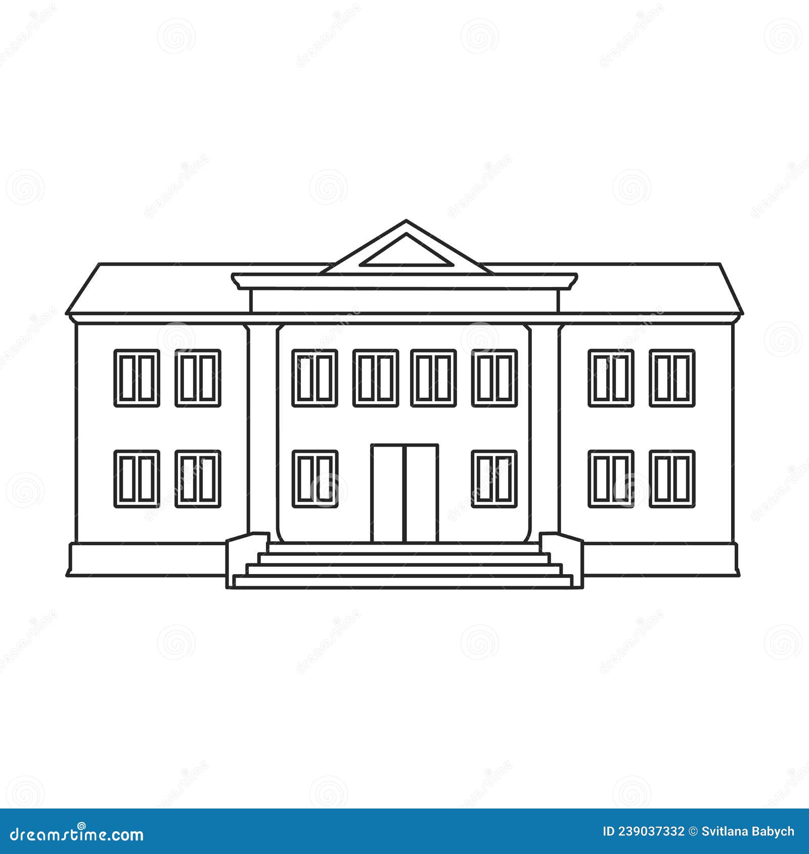 Building of Government Vector Icon.Outline Vector Icon Isolated on ...