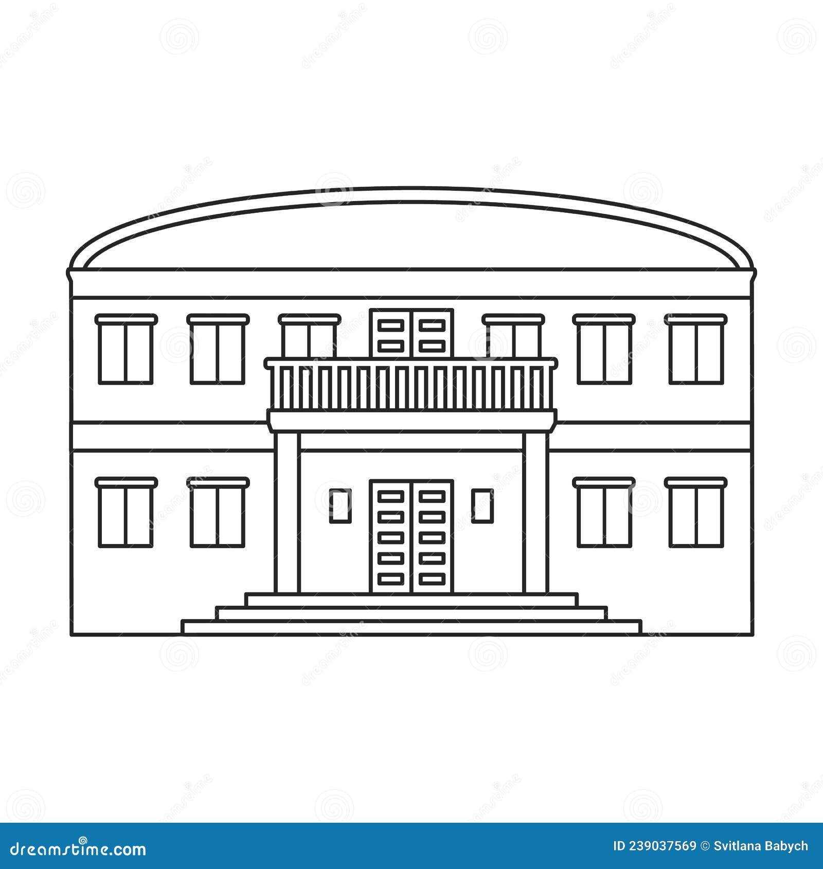 Building of Government Vector Icon.Outline Vector Icon Isolated on ...