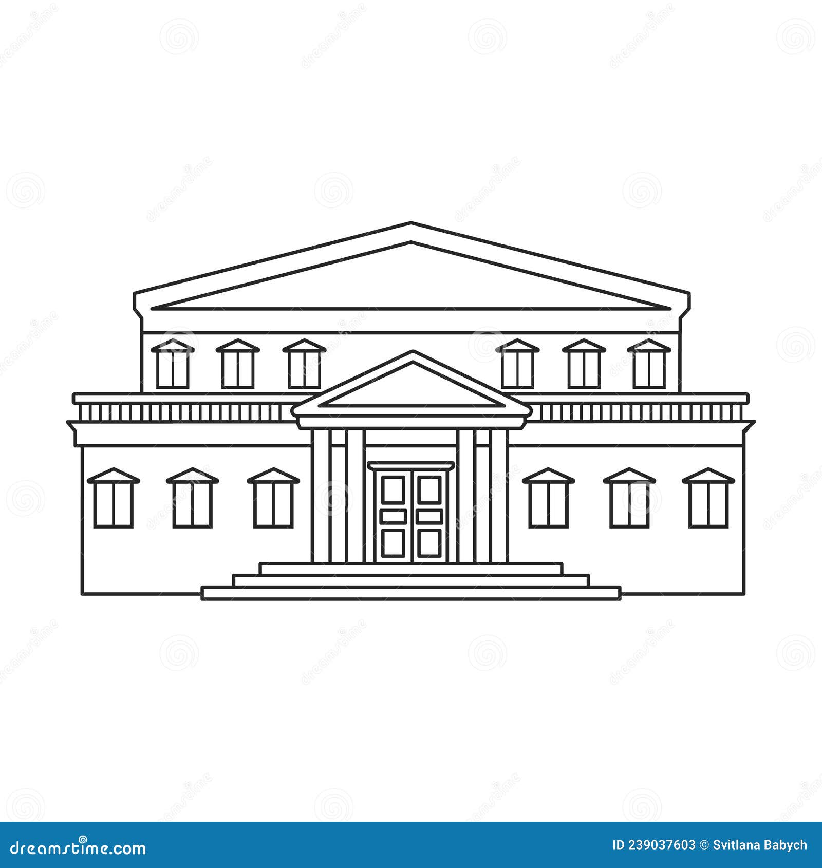 Building of Government Vector Icon.Outline Vector Icon Isolated on ...