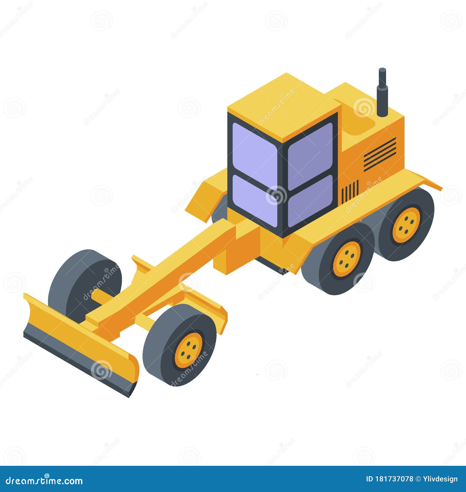 Building Grader Machine Icon, Isometric Style Stock Vector ...