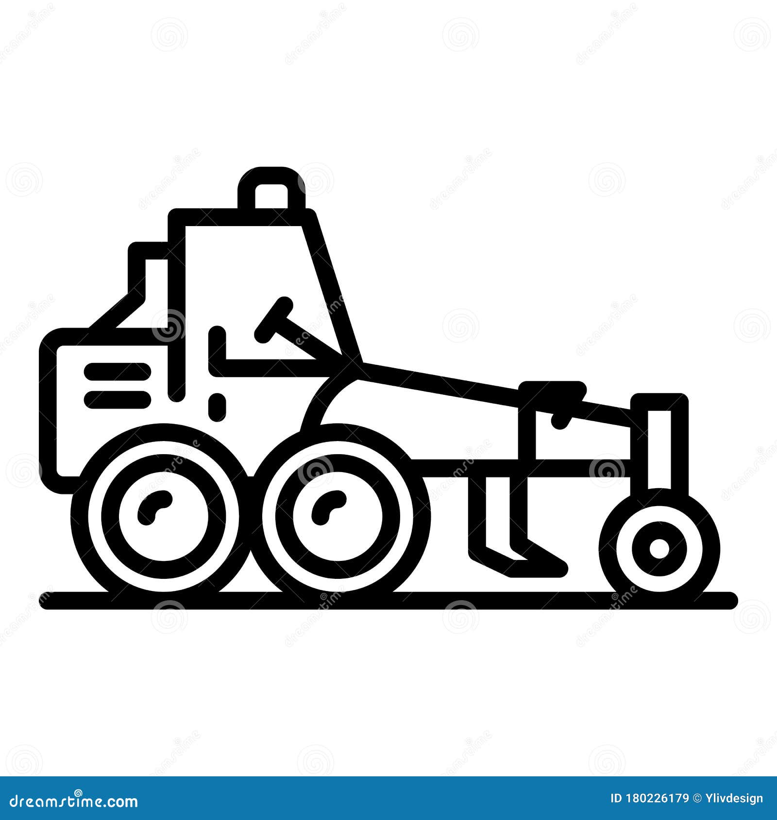 Grader Machine Grapple Icon, Simple Style Cartoon Vector ...