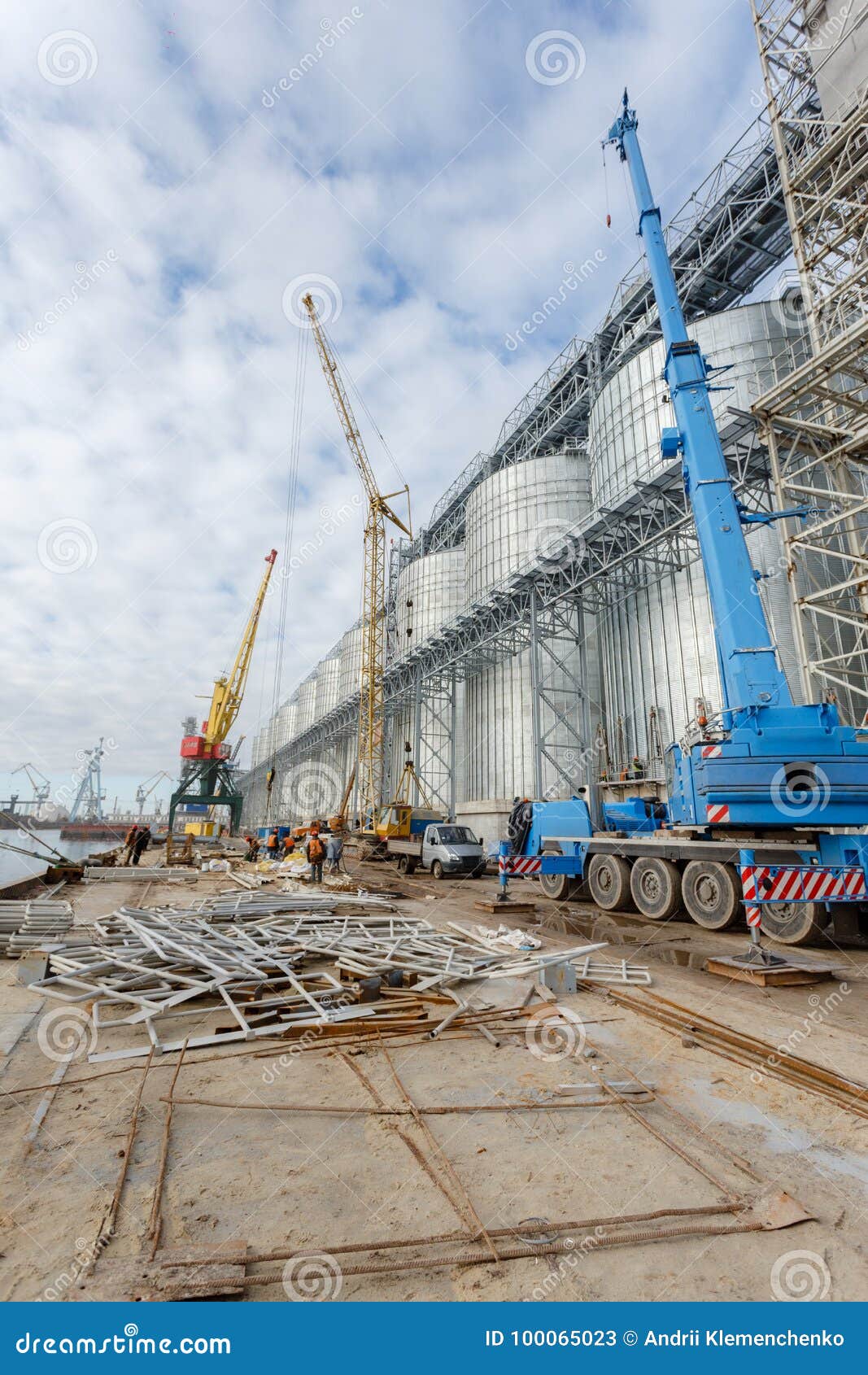 A Group of Granaries for Storing Wheat and Other Cereal Grains. a Row ...