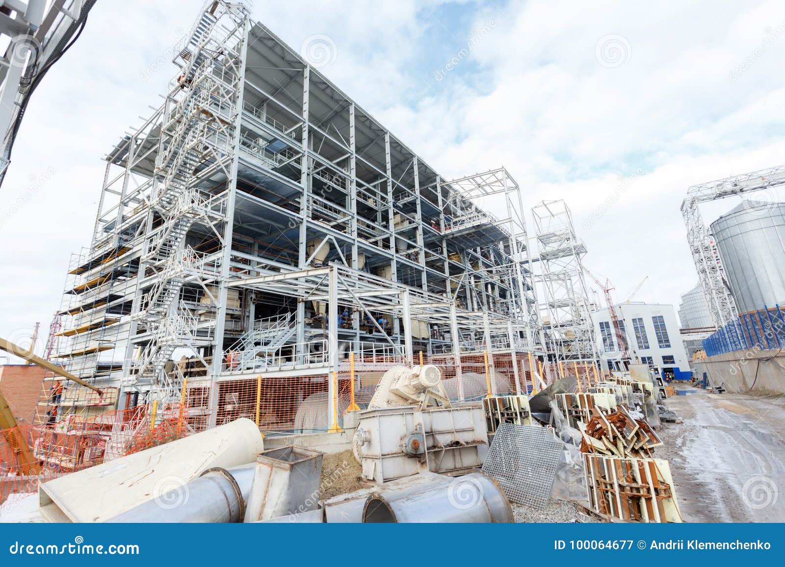 A Group of Granaries for Storing Wheat and Other Cereal Grains. a Row ...