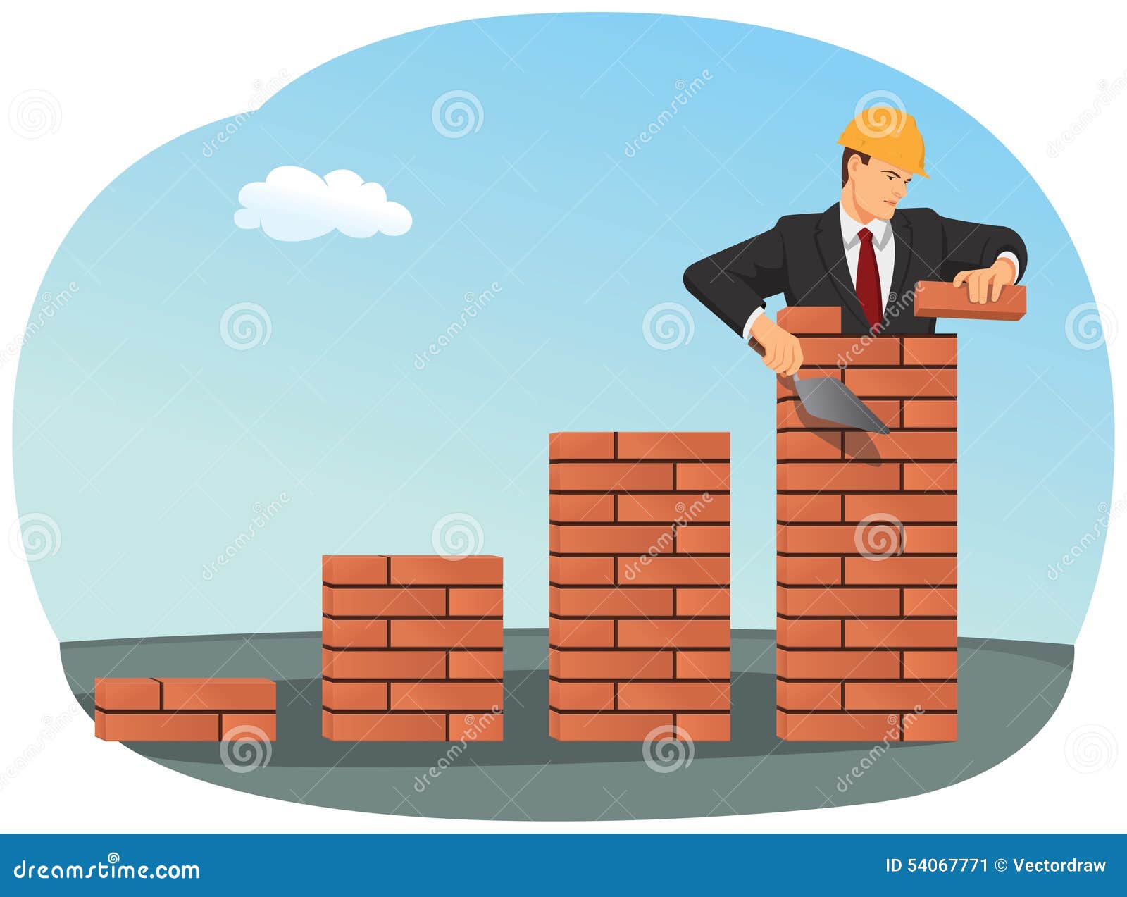 Building a graph stock vector. Illustration of economy - 54067771