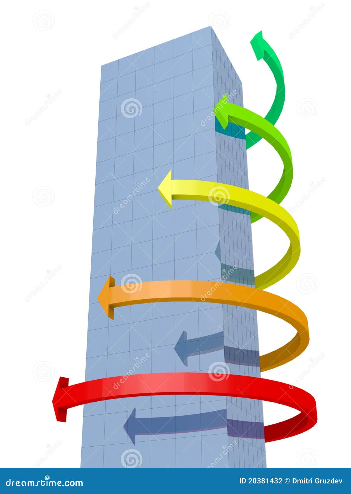 Building and Graphic Arrows Stock Illustration - Illustration of design ...