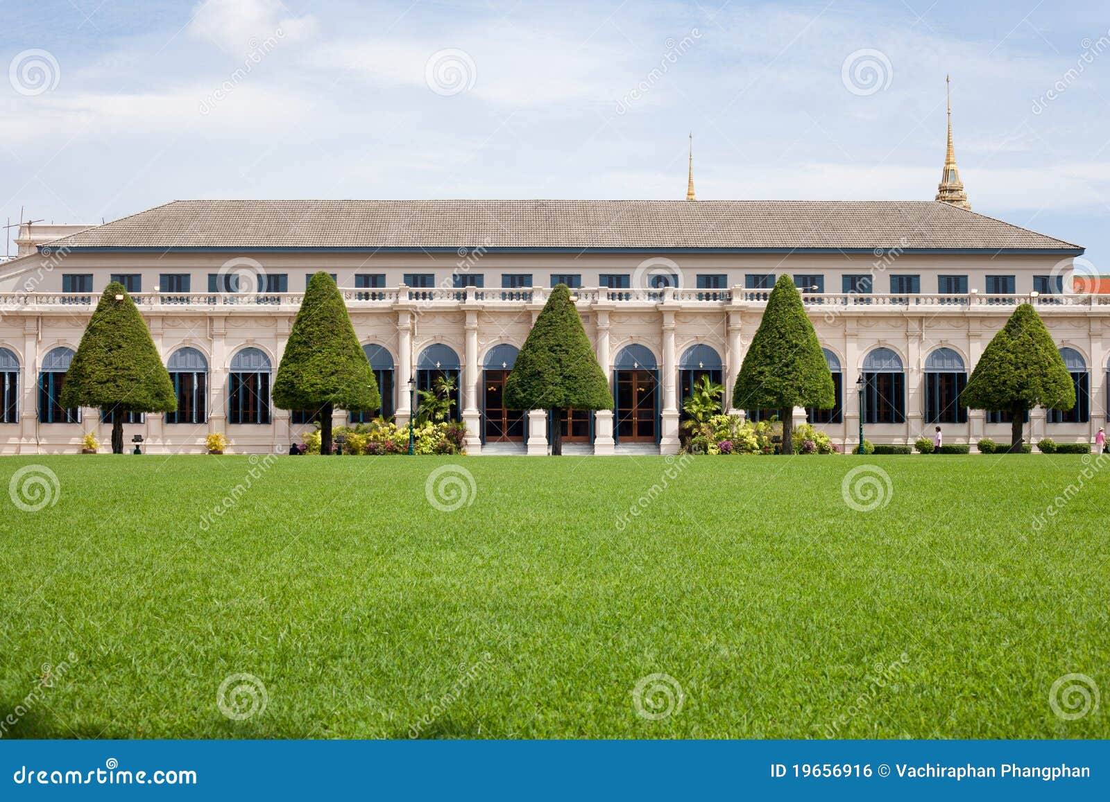 Building And Grass On The Sky Stock Photo - Image of columns, outdoors ...
