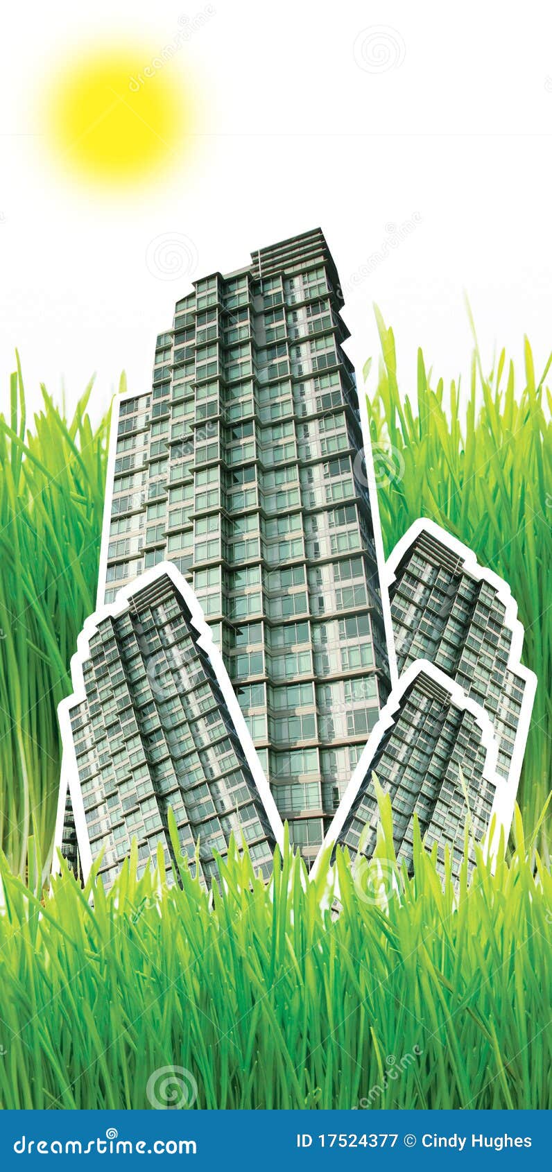 Building in the Green Grass Stock Image - Image of growth, window: 17524377