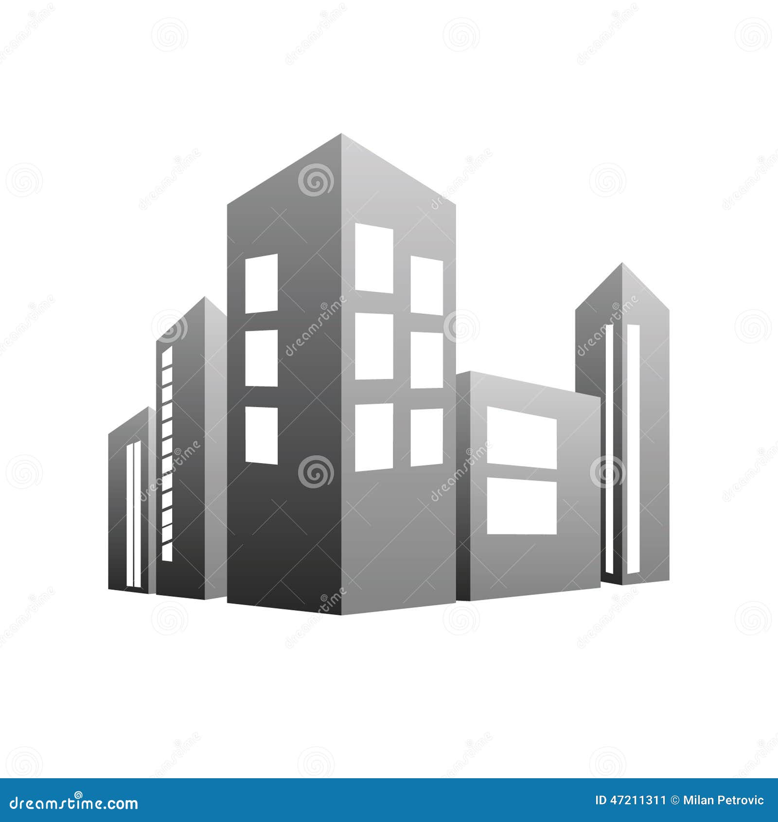 Building grey vector stock vector. Illustration of banner - 47211311