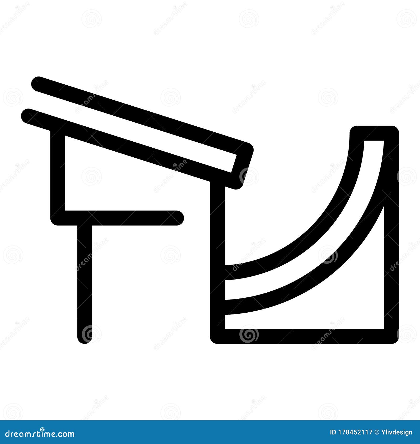 Building Gutter Icon, Outline Style Stock Vector - Illustration of ...