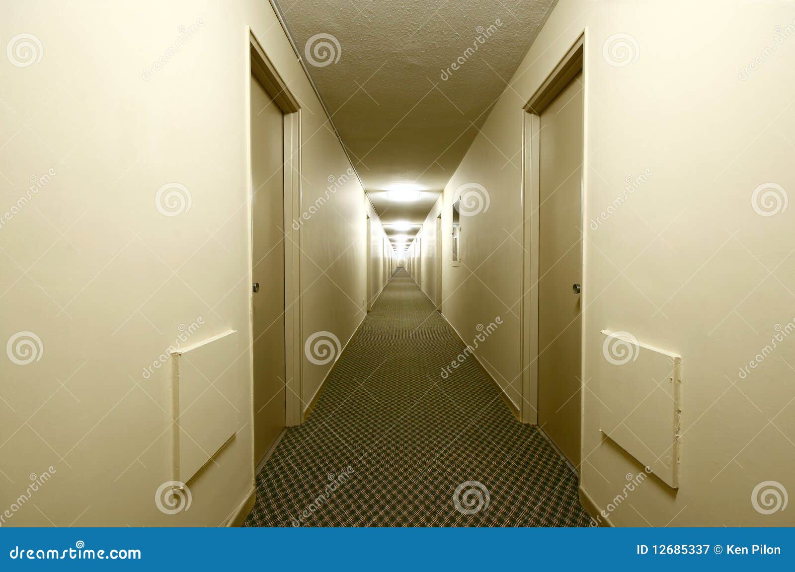 Building Hallway. stock image. Image of hotel, home, condominium - 12685337