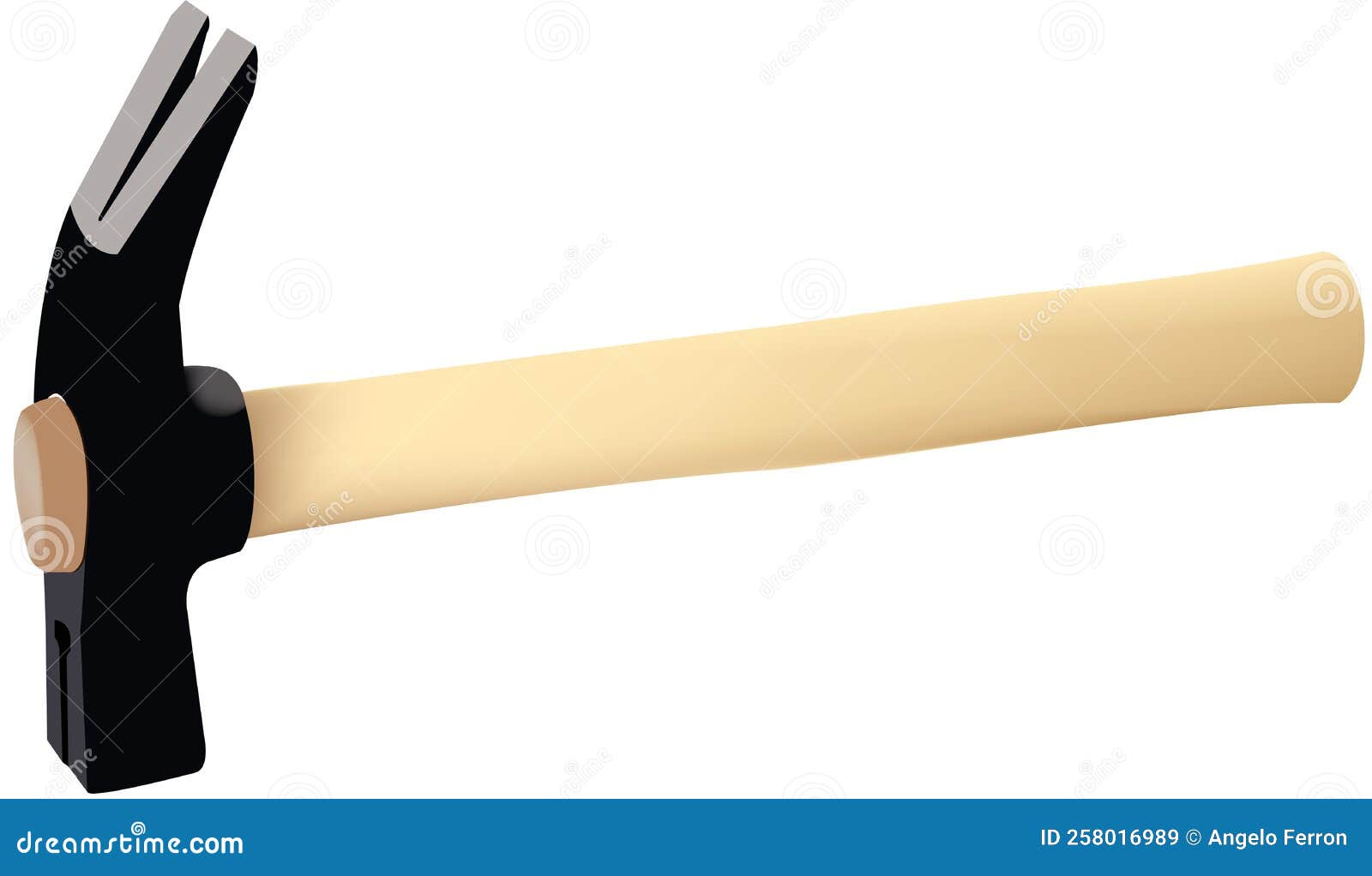 Building Hammer for Use in Building Handle Long- Stock Illustration ...