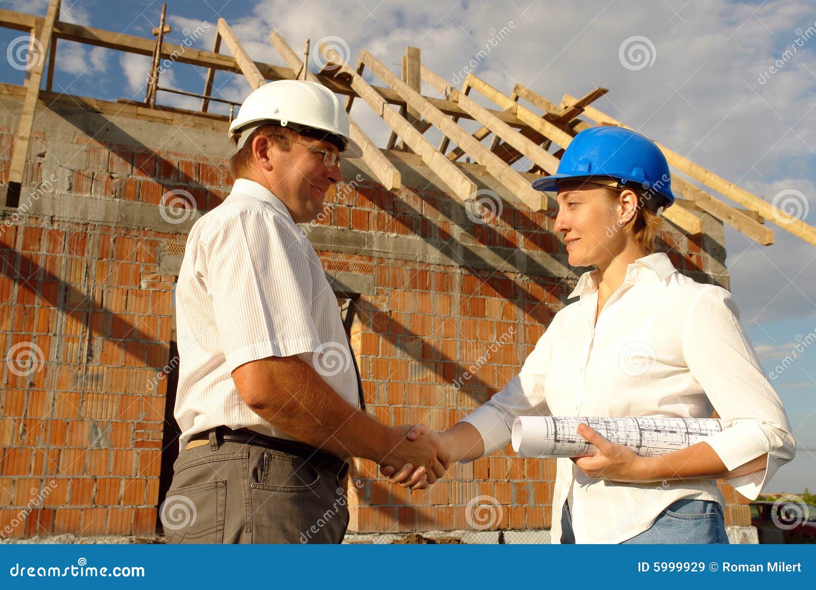 Building handshake stock image. Image of developer, industry - 5999929