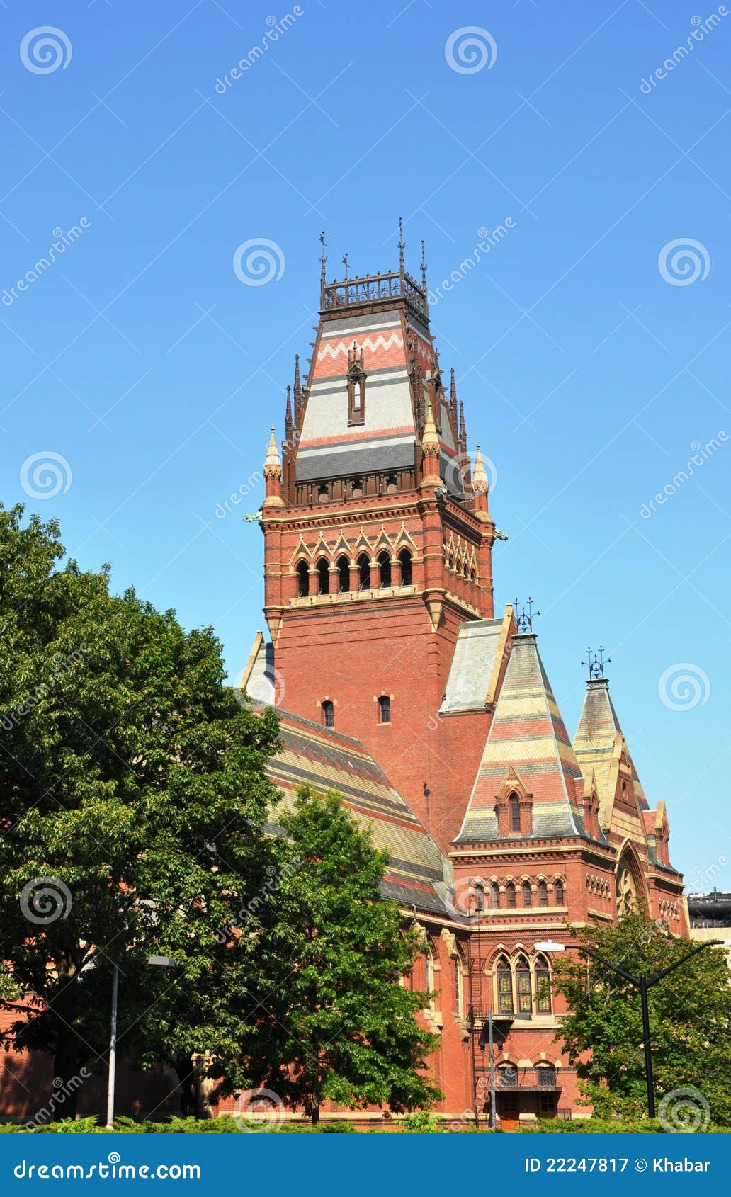 Building of the Harvard University. Stock Image - Image of facade ...