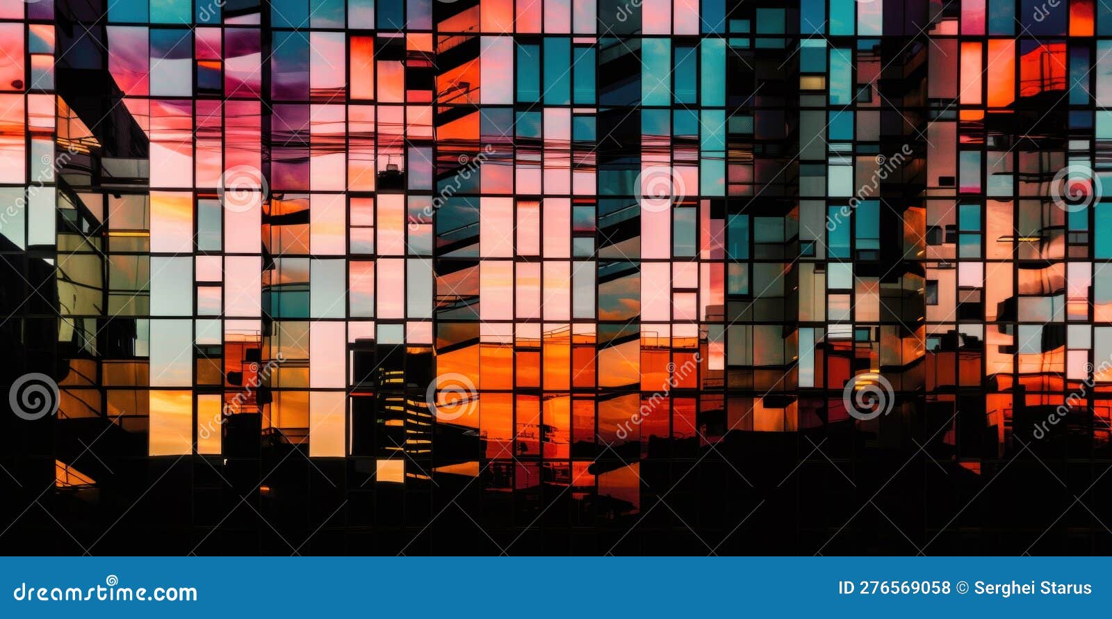 A Building that Has a Lot of Windows in it. AI Generative Image. Stock ...