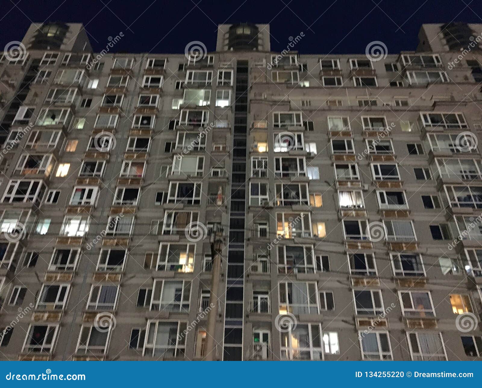 A Special Angle about Whole Building Stock Photo - Image of windows ...