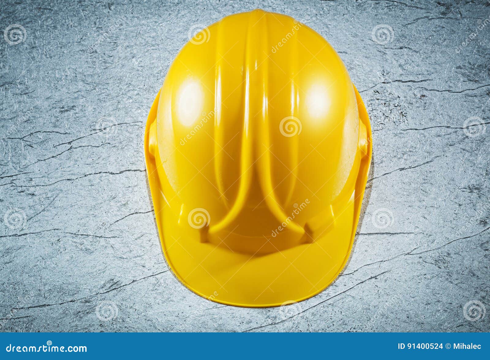 Building Helmet on Metallic Background Construction Concept Stock Photo ...