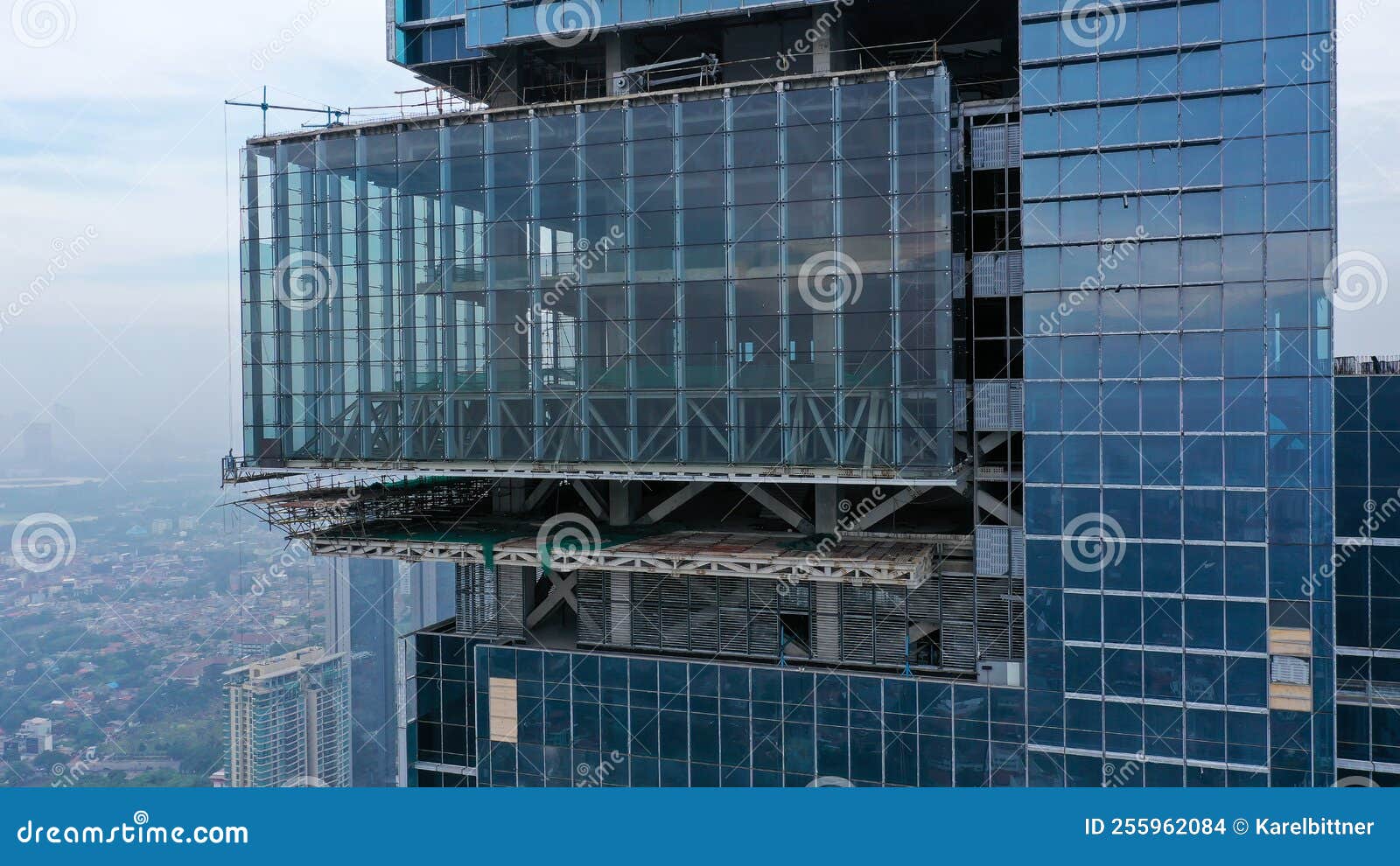 Building a High-rise Building, View of a Skyscraper Under Construction ...