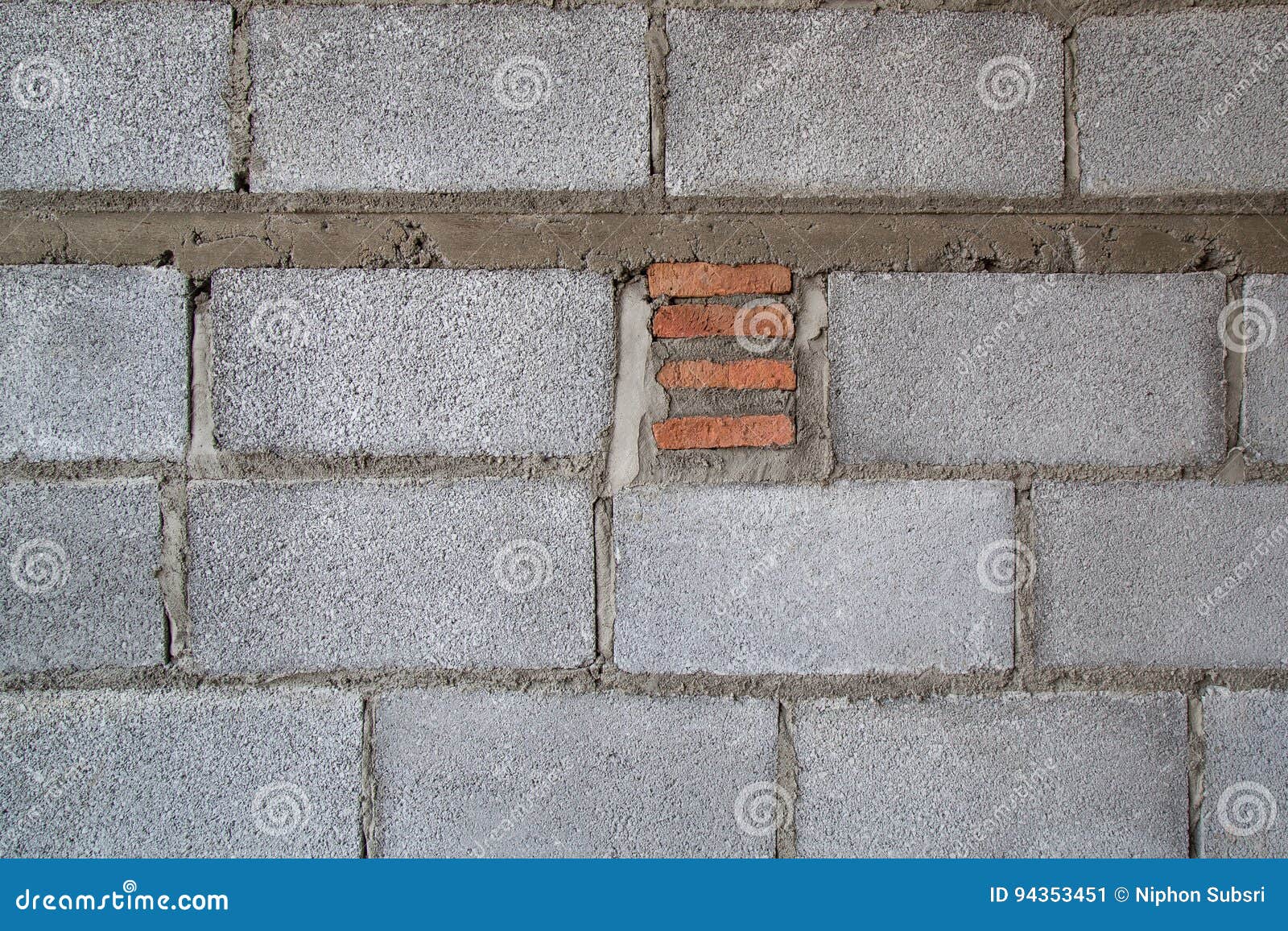 Building Hollow Brick Walls Image Closeup Texture Stock Image - Image ...