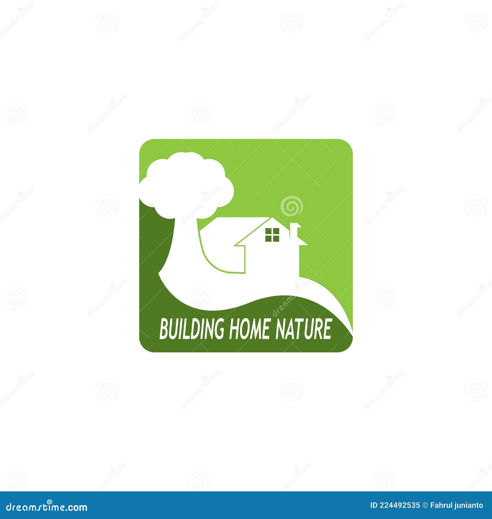 Building Home Nature Logo Vector Template Stock Vector - Illustration ...