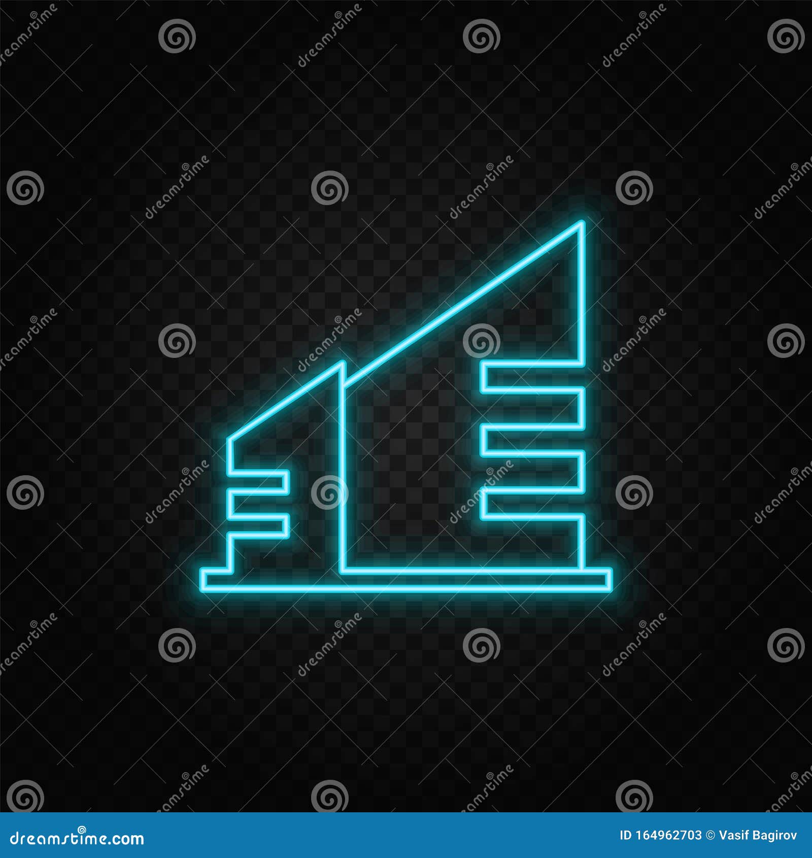 Building, Home Neon Vector Icon. Vector Transparent Background Stock ...
