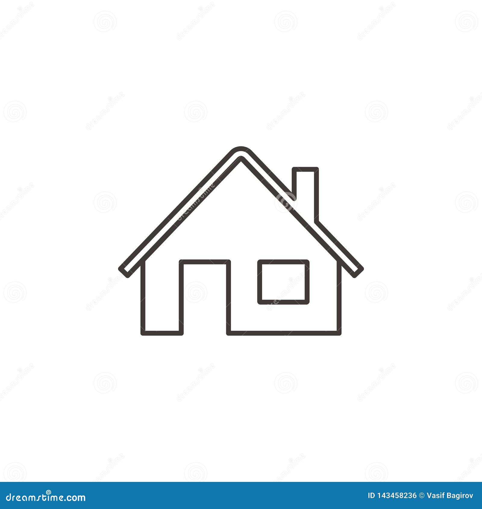 Building, Home, Outline, Icon - Building Vector Icon Stock Illustration ...