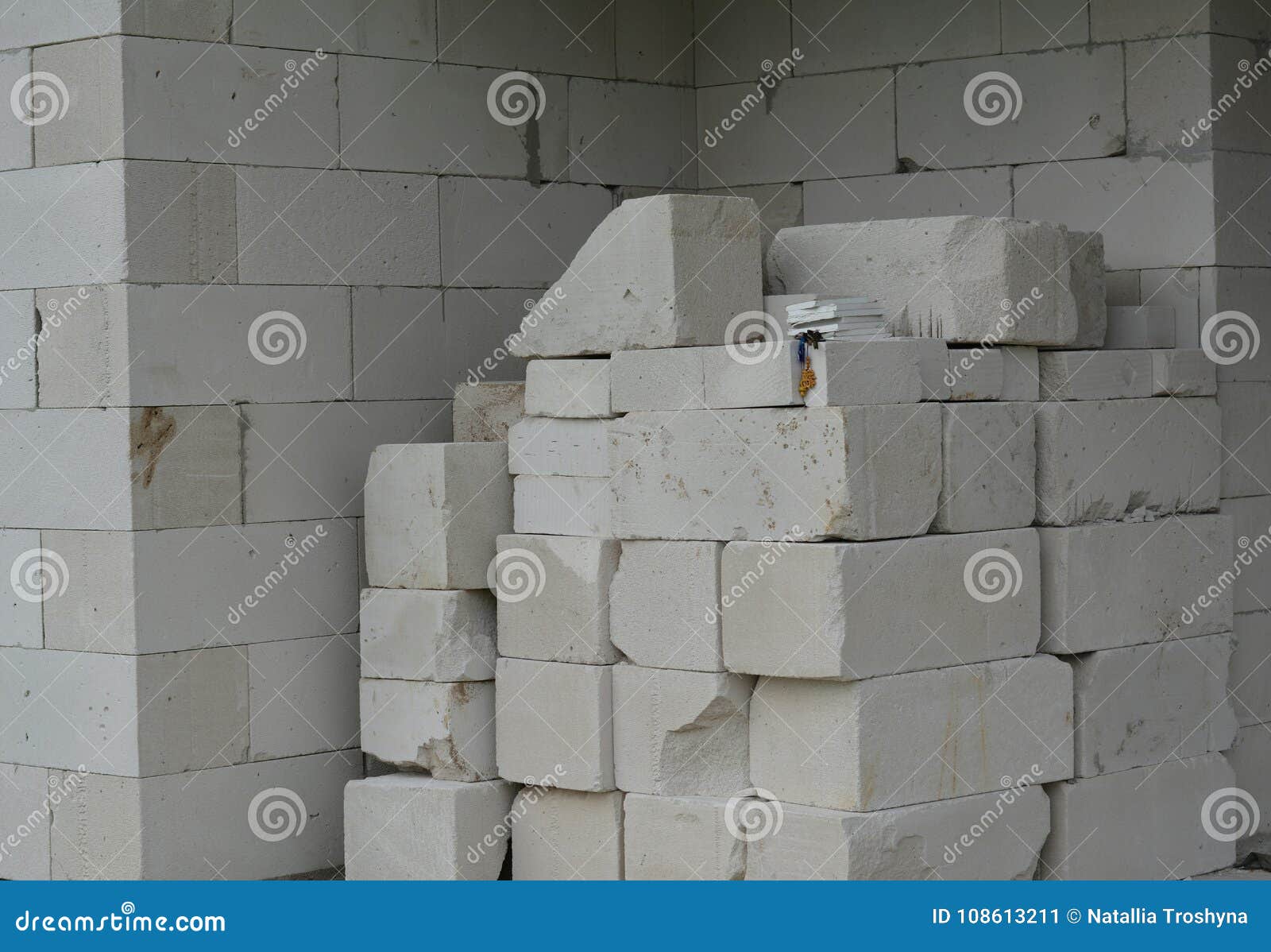Building house blocks stock image. Image of wall, blocks - 108613211