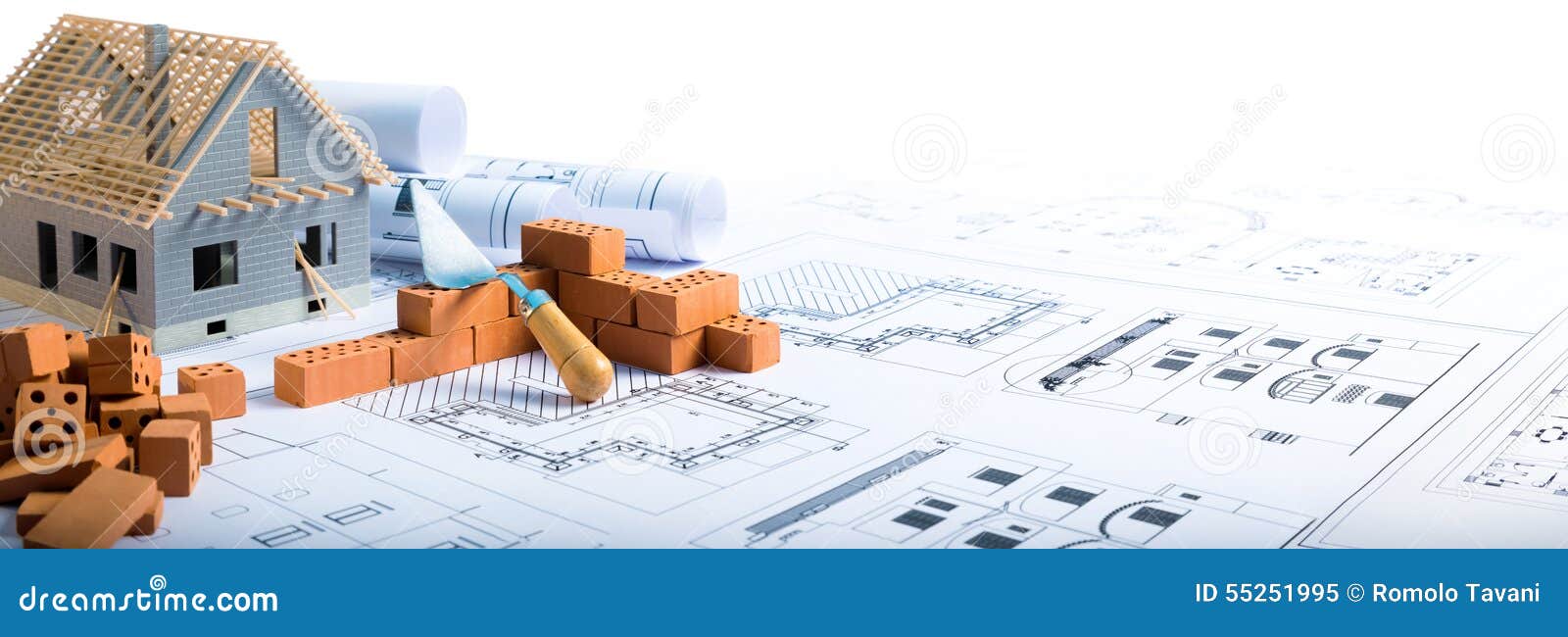 Building House - Bricks and Project Stock Image - Image of project ...