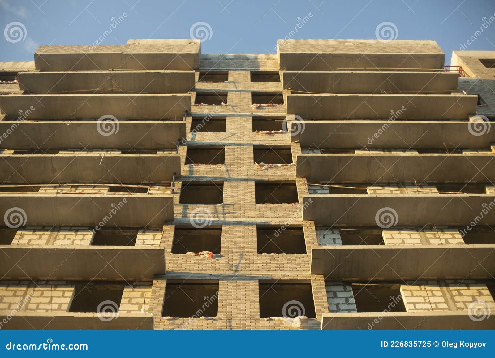 Building a House. Multi-storey Building without Cladding Stock Image ...