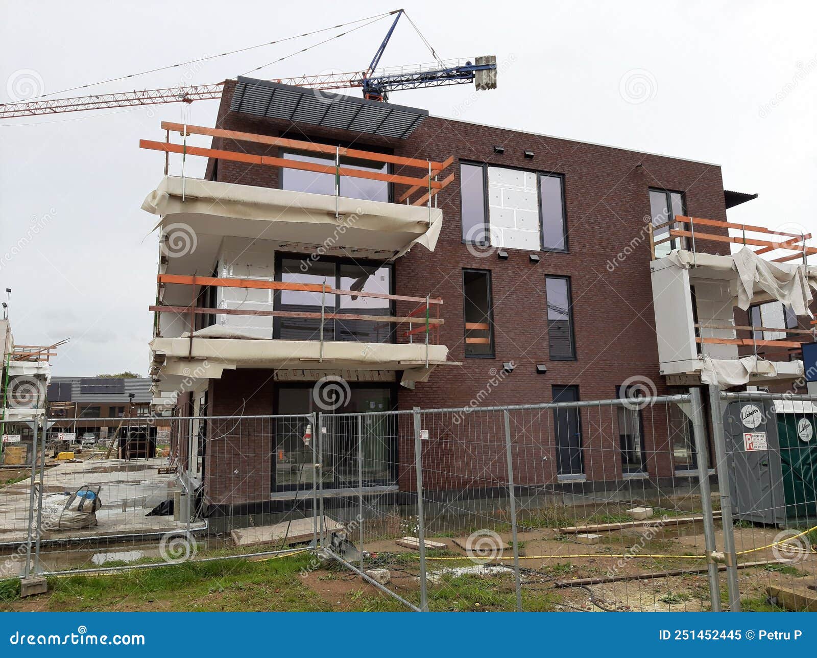 Building a House Out of Bricks Stock Image - Image of facade ...