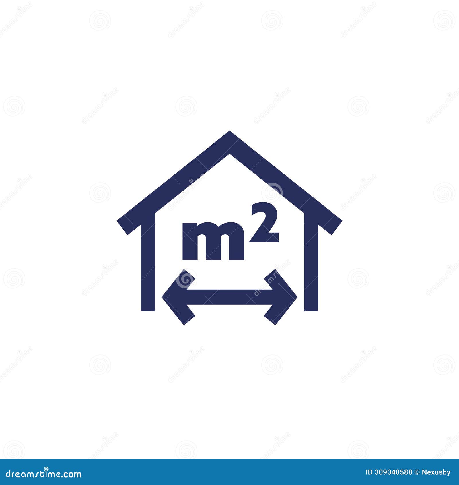 Building, House Size Icon on White Stock Vector - Illustration of meter ...