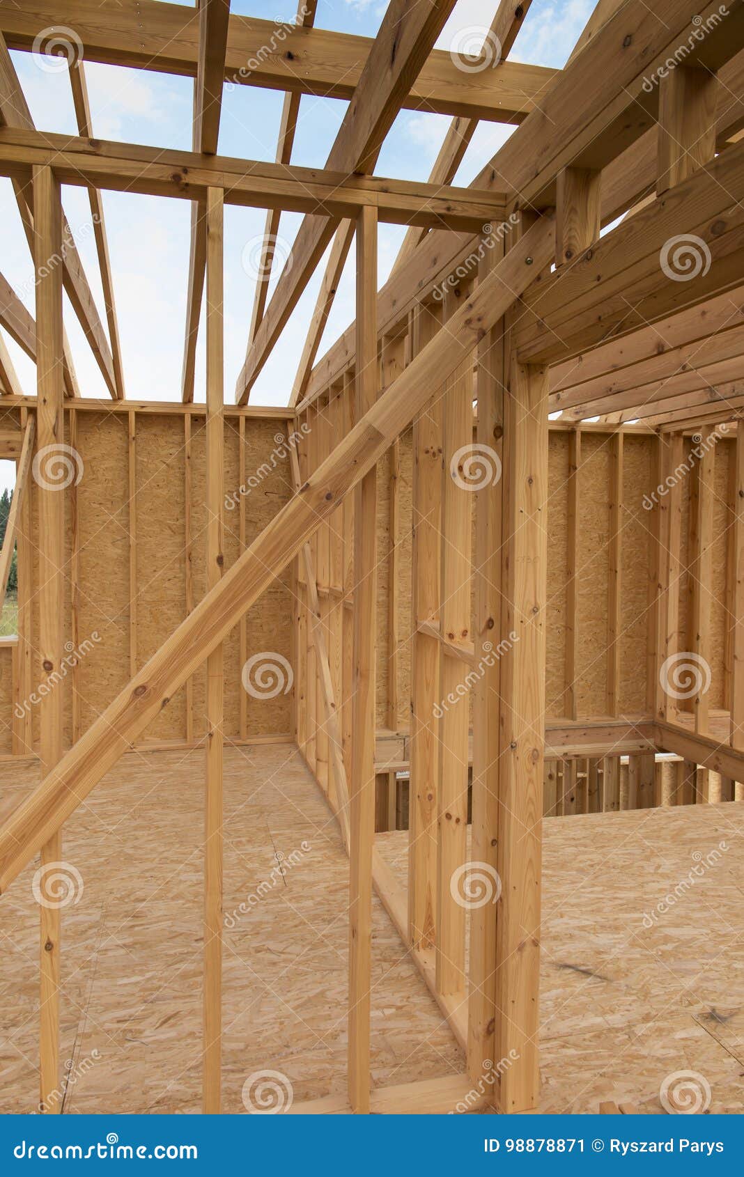 Building a House in Skeleton Technology Stock Image - Image of house ...