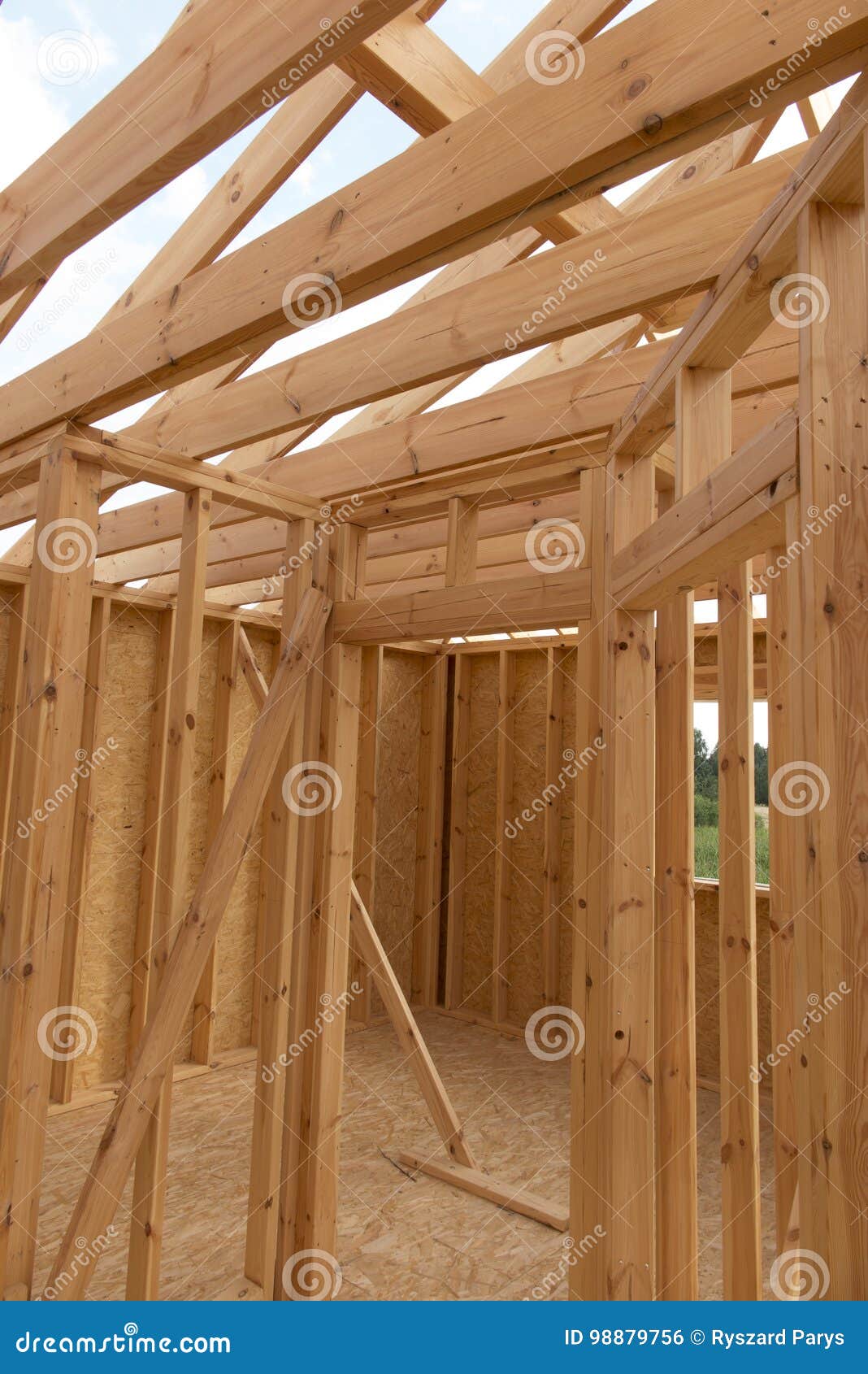 Building a House in Skeleton Technology Stock Photo - Image of boards ...