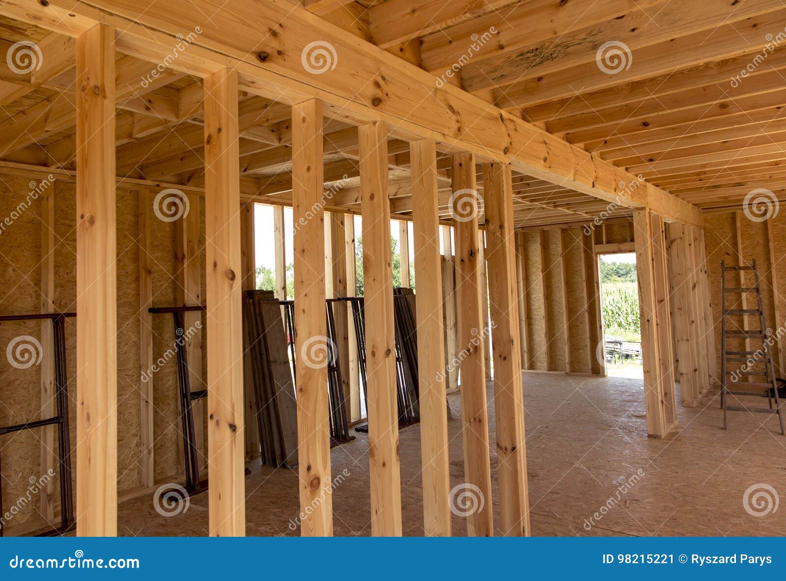 Building a House in Skeleton Technology Stock Image - Image of ecologic ...