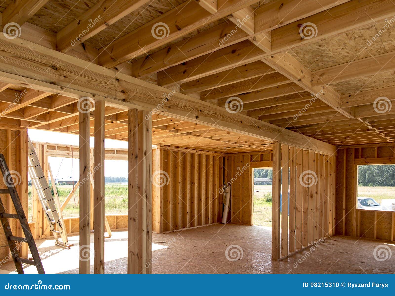 Building a House in Skeleton Technology Stock Photo - Image of ladder ...