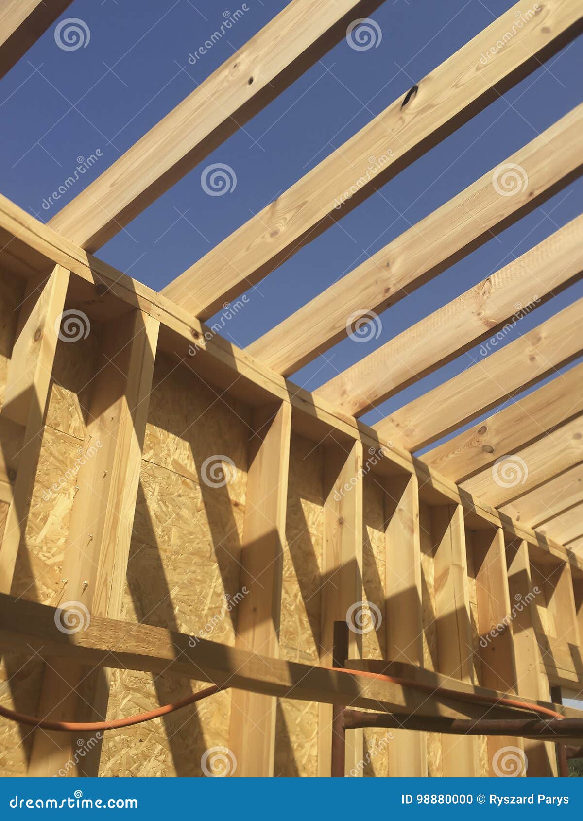 Building a House in Skeleton Technology Stock Photo - Image of ...