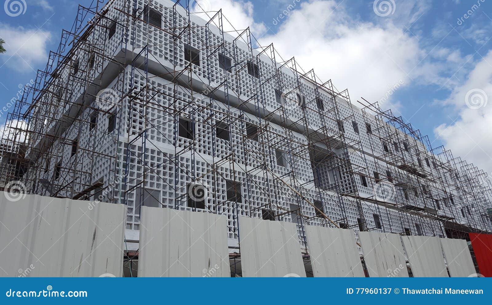 Building with House Under Construction Stock Image - Image of home ...