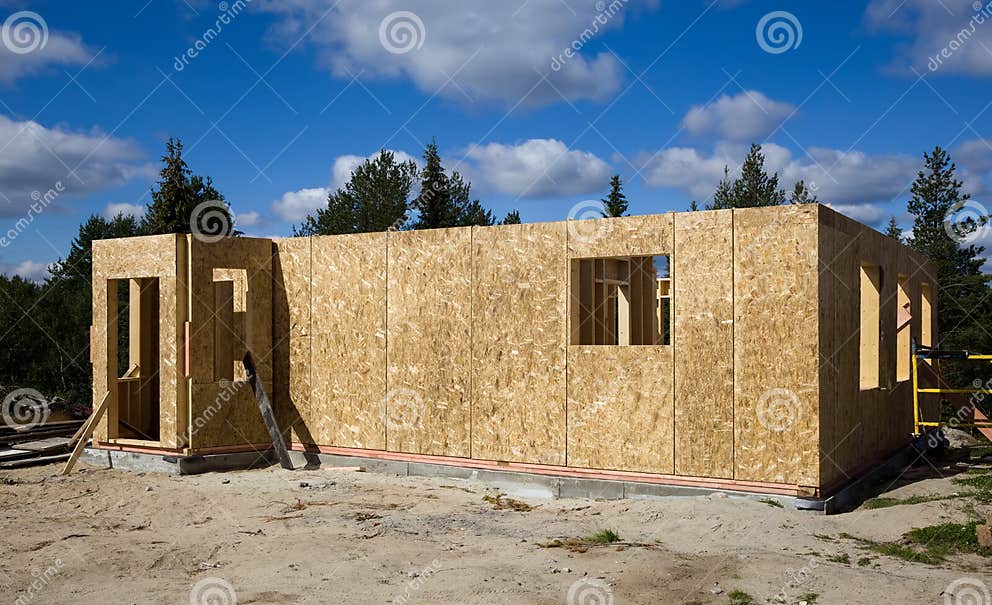 Building a House of Wood Blocks Stock Image - Image of installation ...
