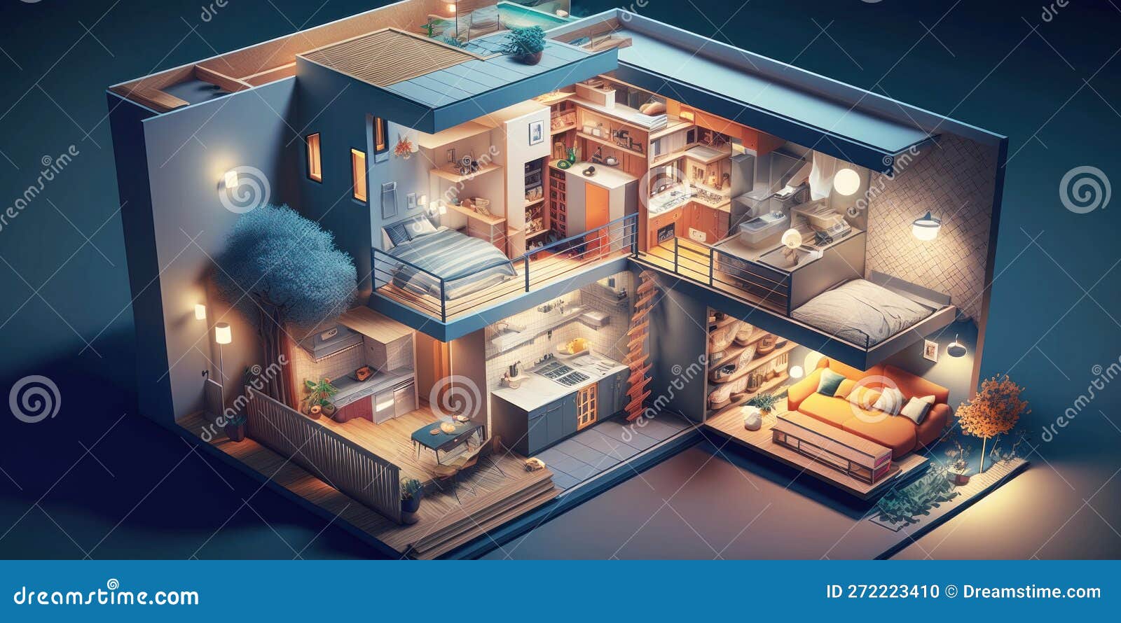Building or Housing Section Stock Illustration - Illustration of ...