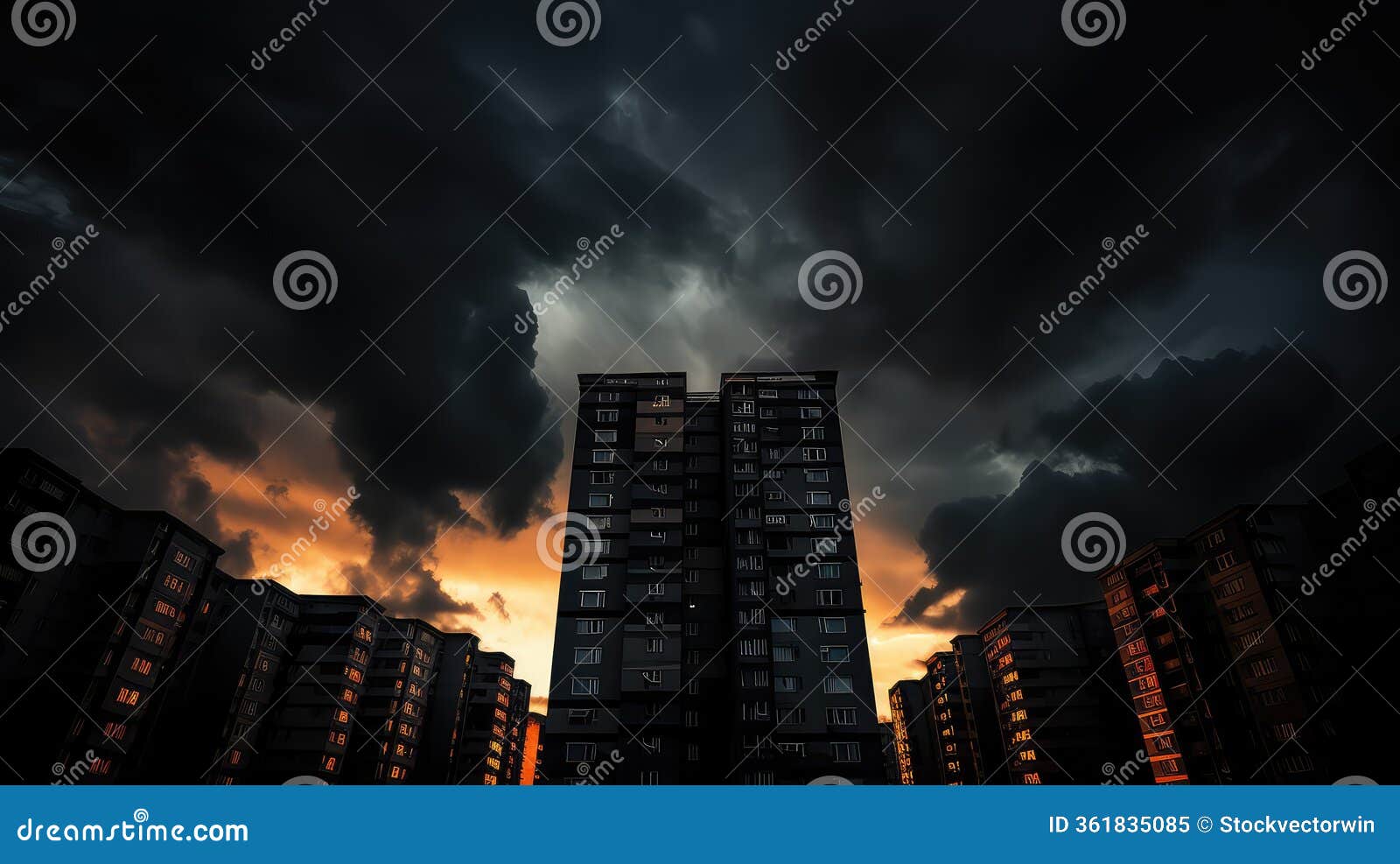 Building Housing Silhouette Stock Illustration - Illustration of ...