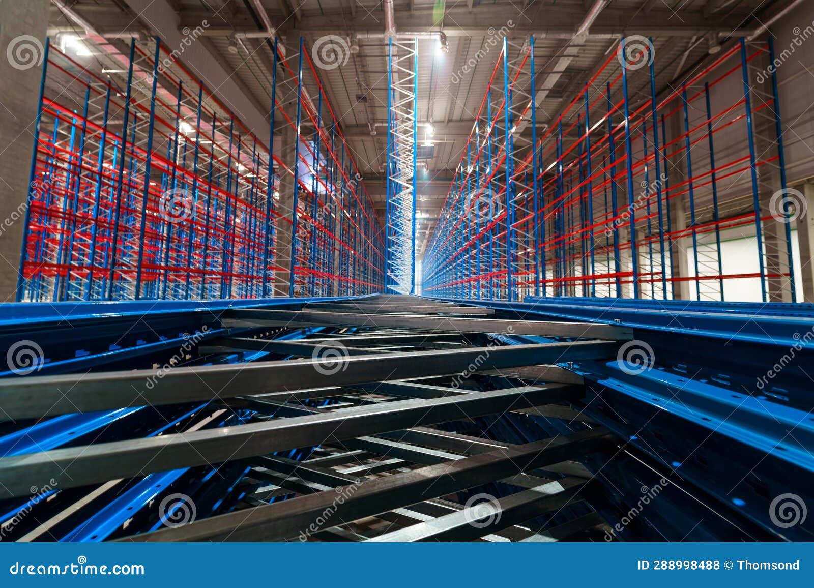 Building a Huge Warehouse with High Racking Stock Photo - Image of ...
