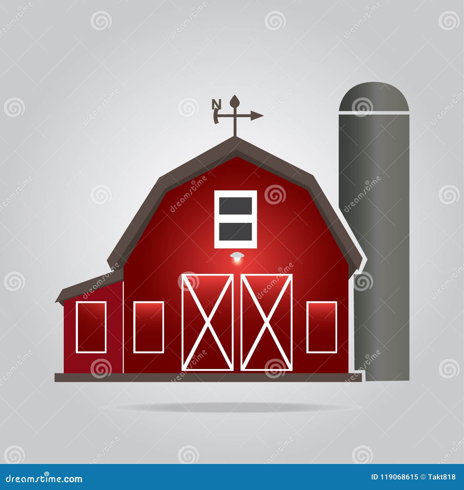 Building Icon, Barn Vector Illustration Stock Vector - Illustration of ...
