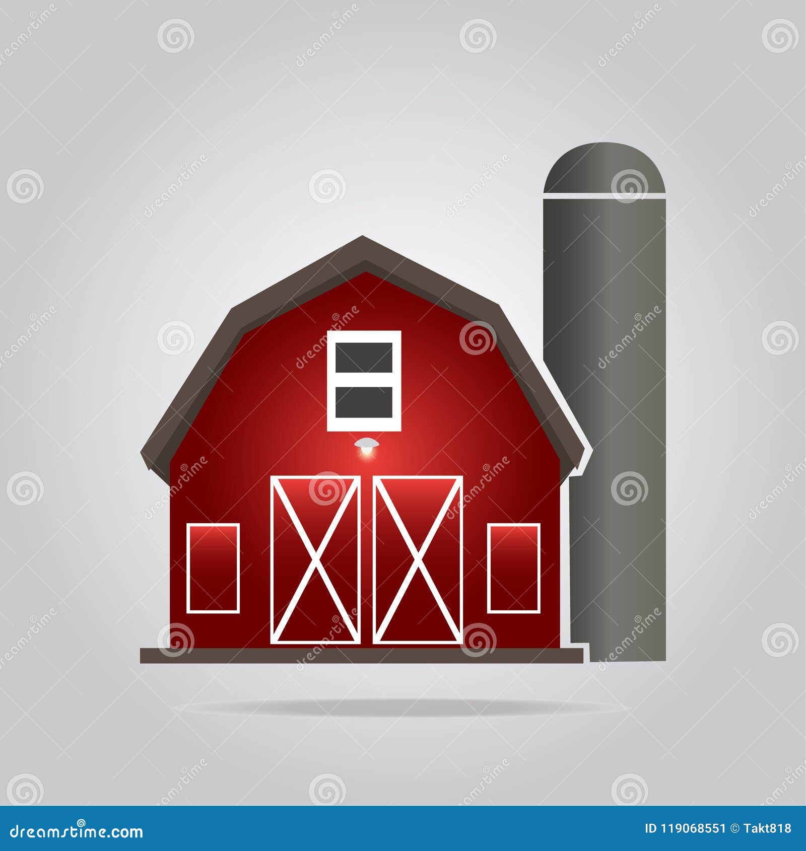 Building Icon, Barn Vector Illustration Stock Vector - Illustration of ...