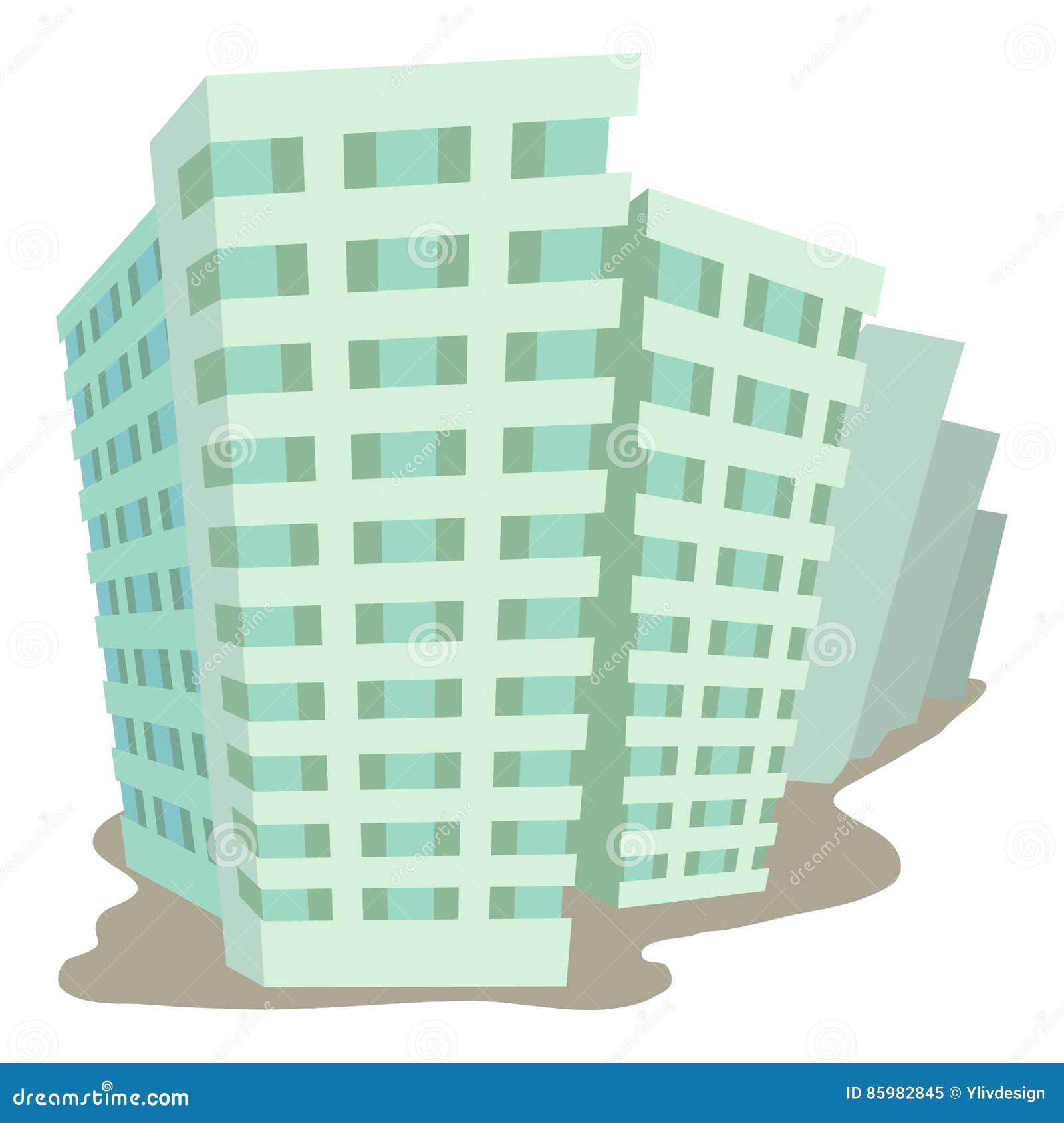 Building Icon, Cartoon Style Stock Vector - Illustration of object ...