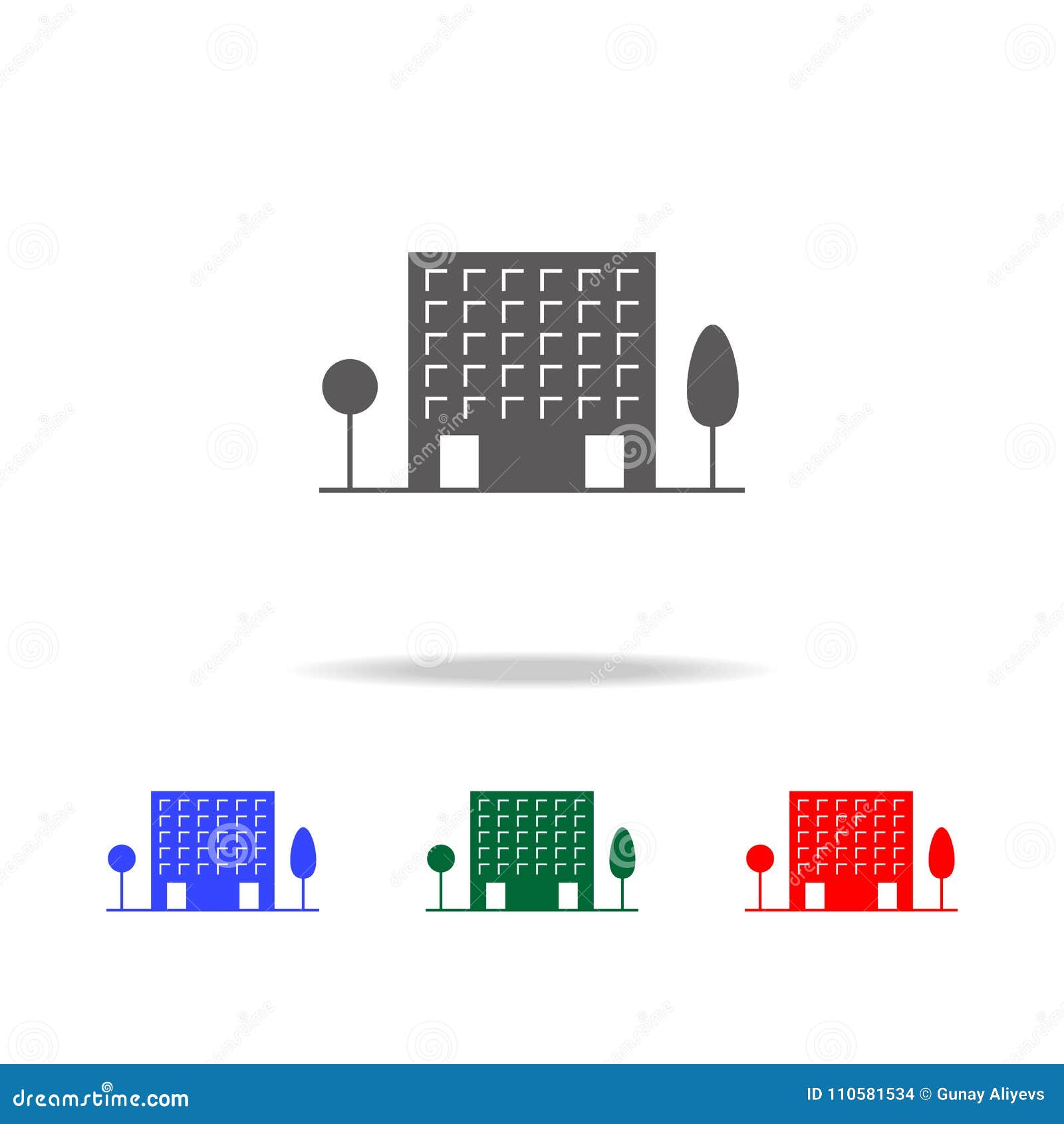 Building Icon. Elements in Multi Colored Icons for Mobile Concept and ...