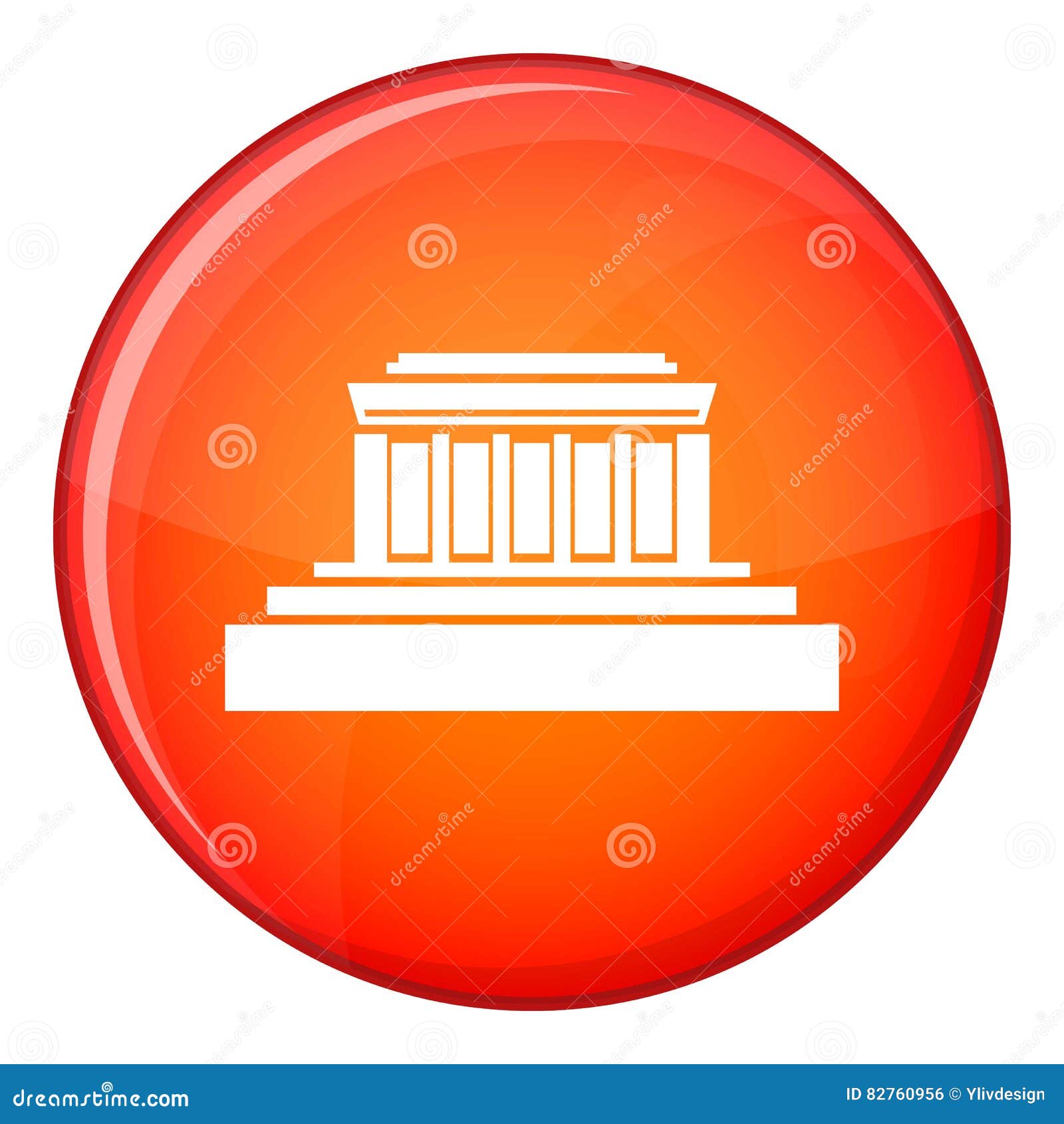 Building icon, flat style stock vector. Illustration of company - 82760956