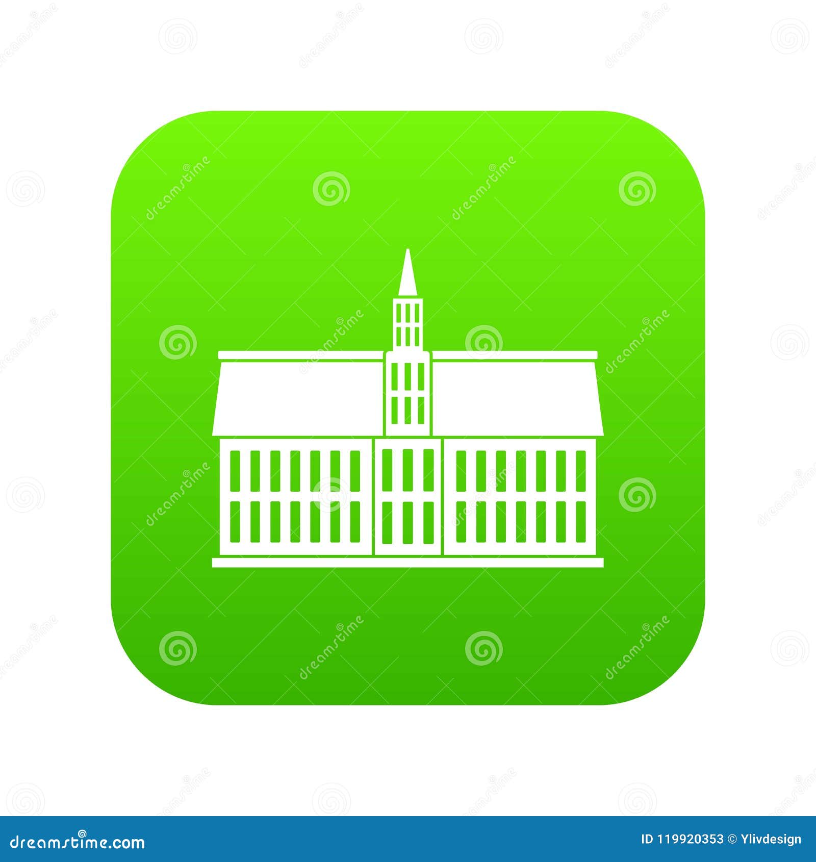 Building icon green vector stock vector. Illustration of apartment ...