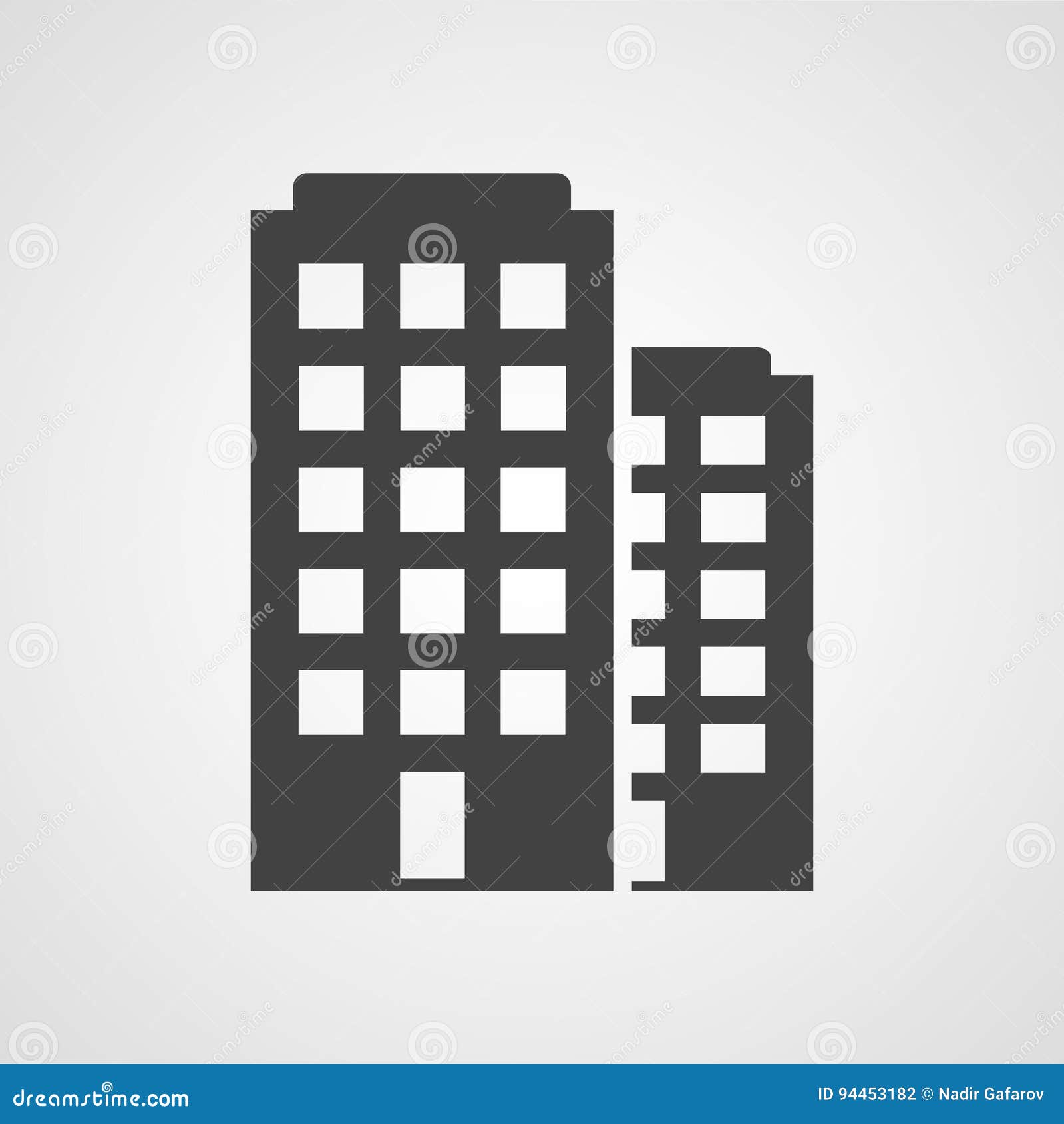 Building icon stock vector. Illustration of building - 94453182